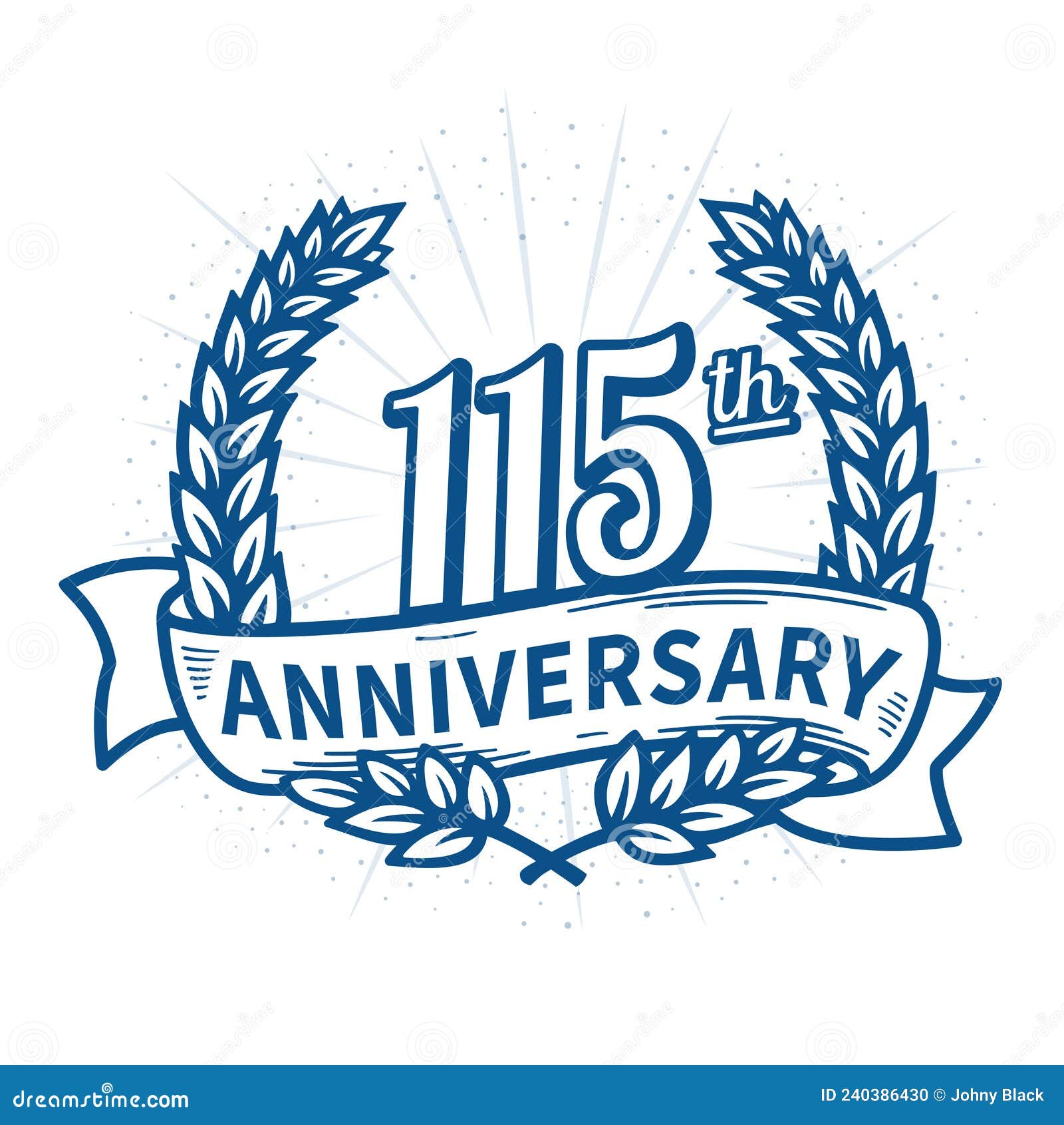 115 Years Anniversary Celebration Logotype. 115th Anniversary Logo ...