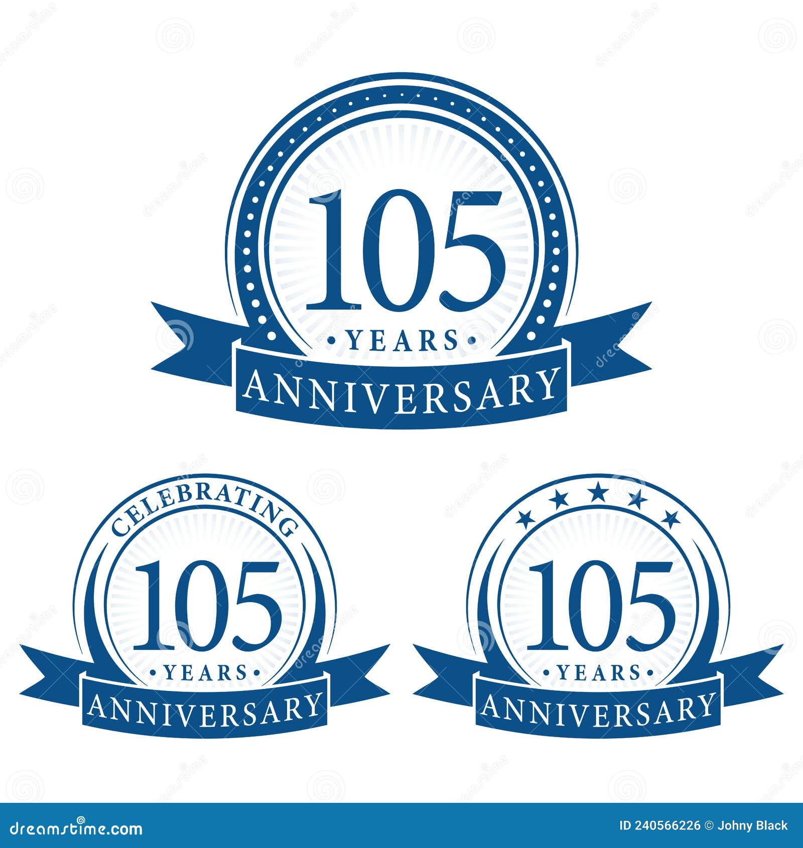 105 Years Anniversary Celebration Logotype. 105th Anniversary Logo ...