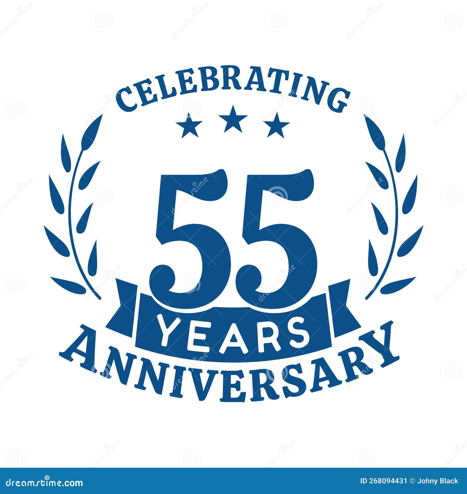 55 Years Anniversary Celebration Logotype. 55th Anniversary Logo ...