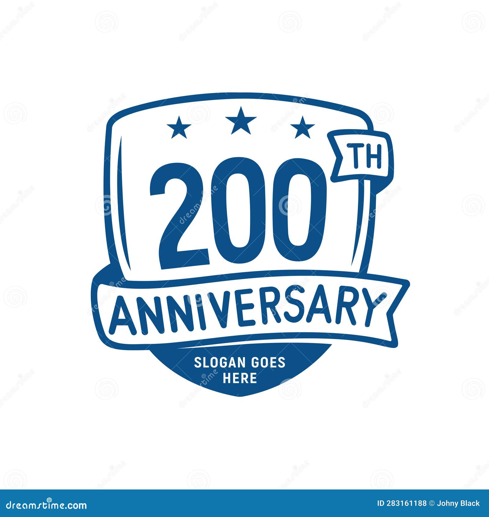 200 Years Anniversary Celebration Shield Design Template. 200th ...