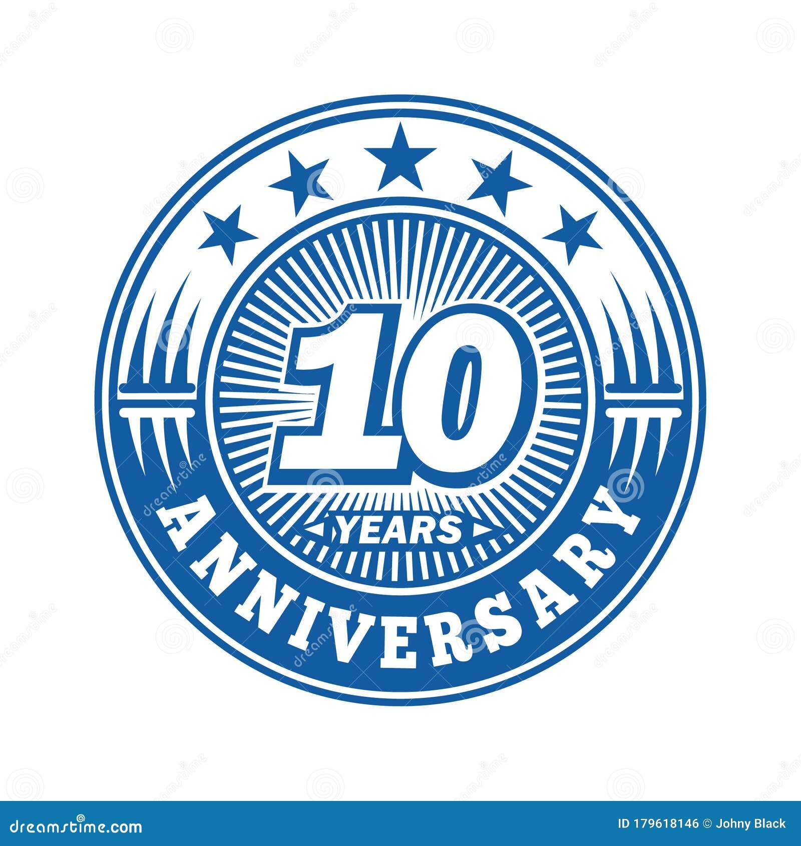 10 Years Anniversary Celebration. 10th Anniversary Logo Design. Ten Years Logo. Stock Vector ...