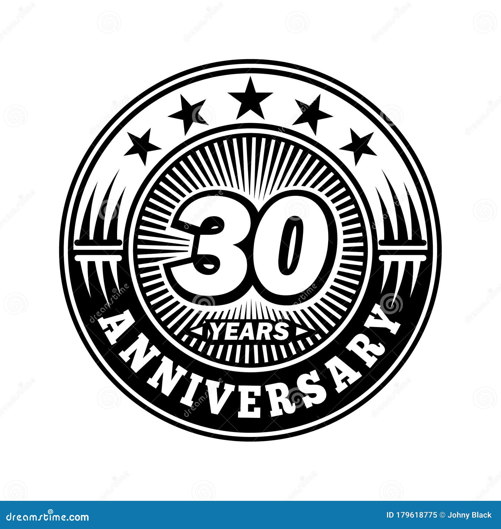 30 Years Anniversary Celebration. 30th Anniversary Logo Design. Thirty ...