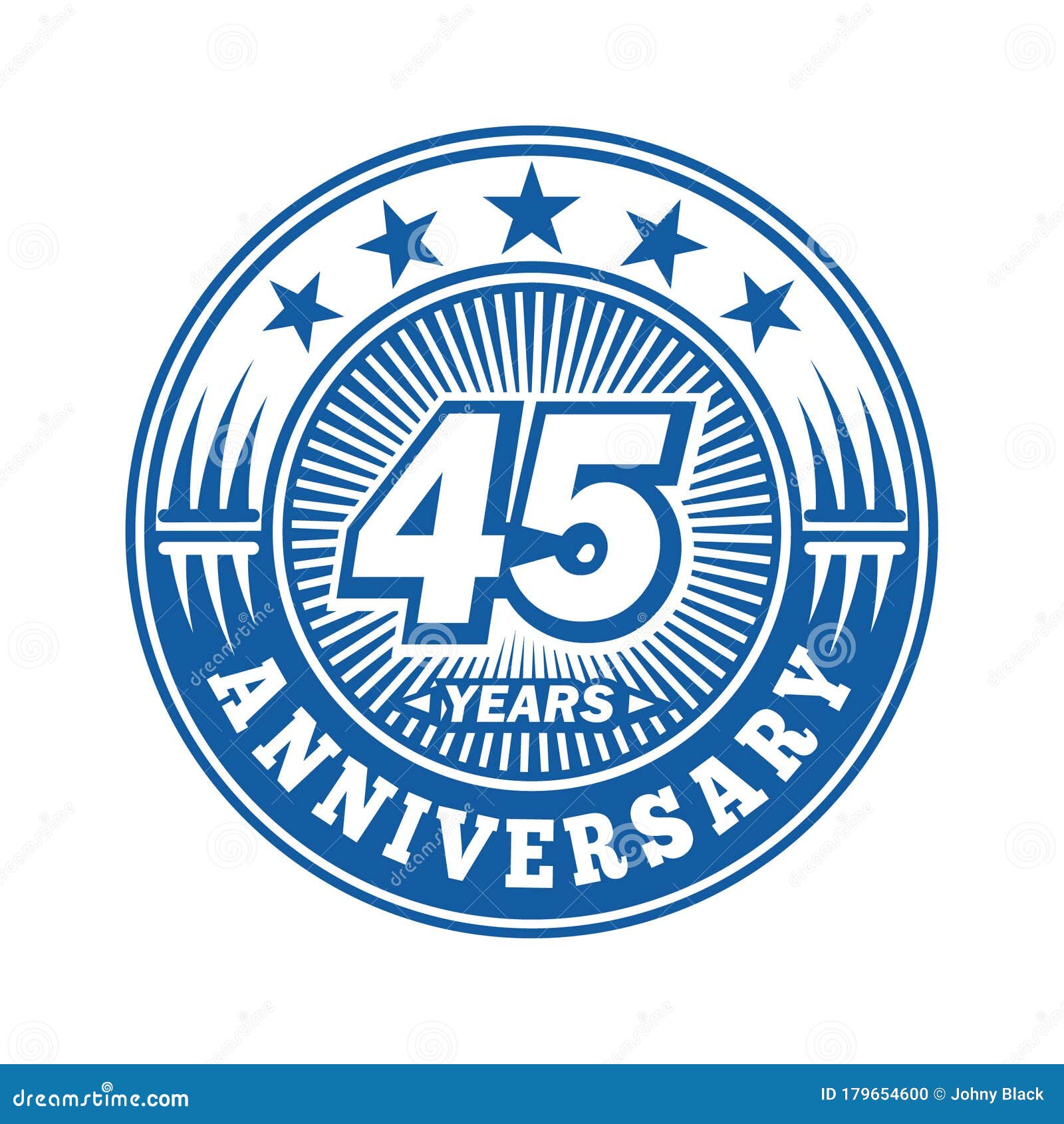 45 Years Anniversary Celebration. 45th Anniversary Logo Design. Forty ...