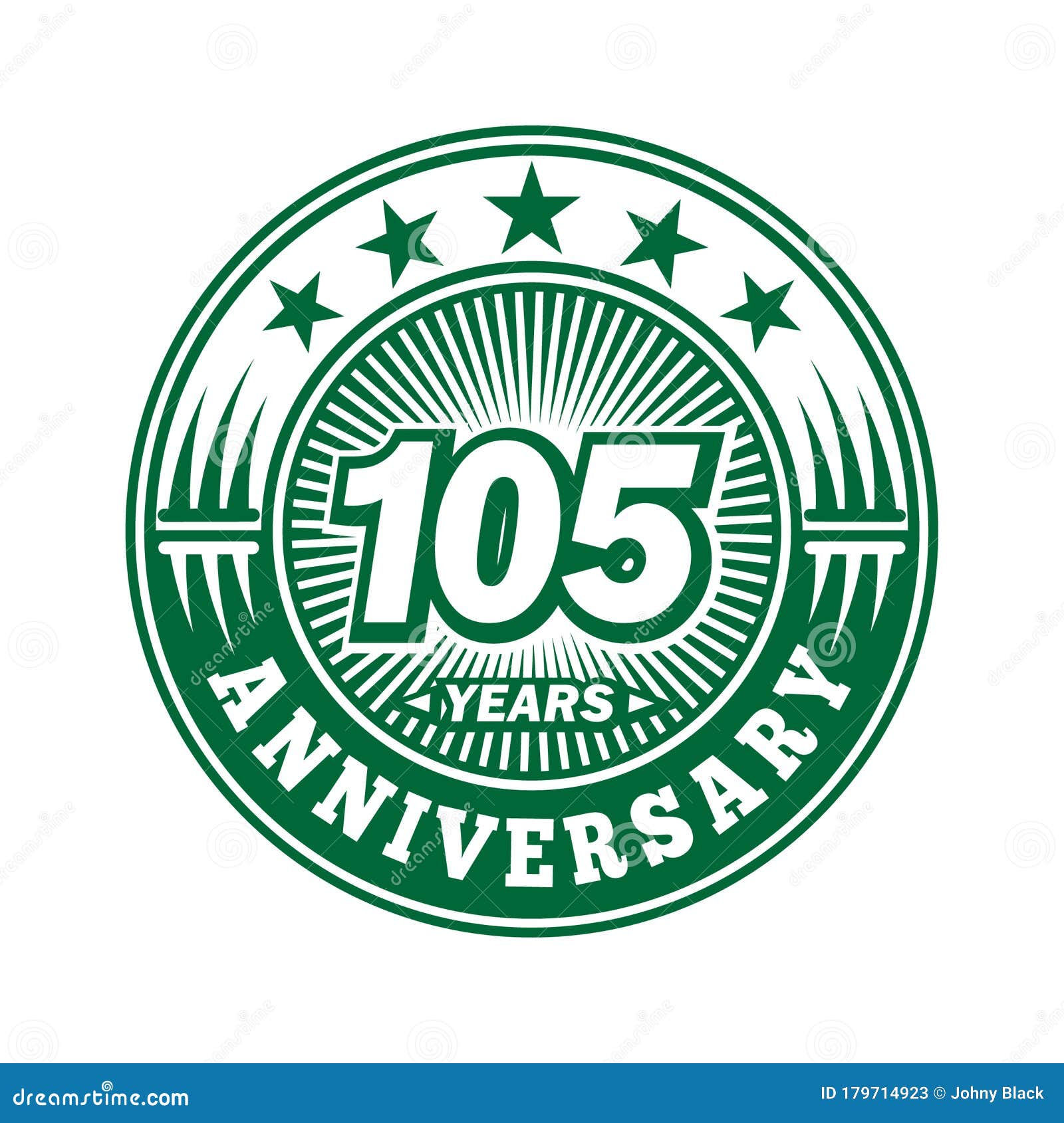 105 Years Anniversary Celebration. 105th Anniversary Logo Design ...