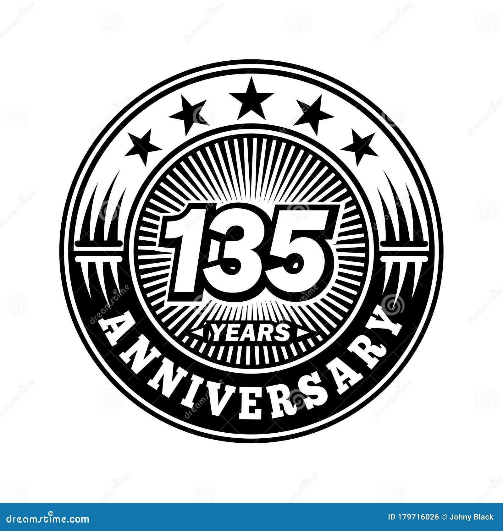 135 Years Anniversary Celebration. 135th Anniversary Logo Design ...