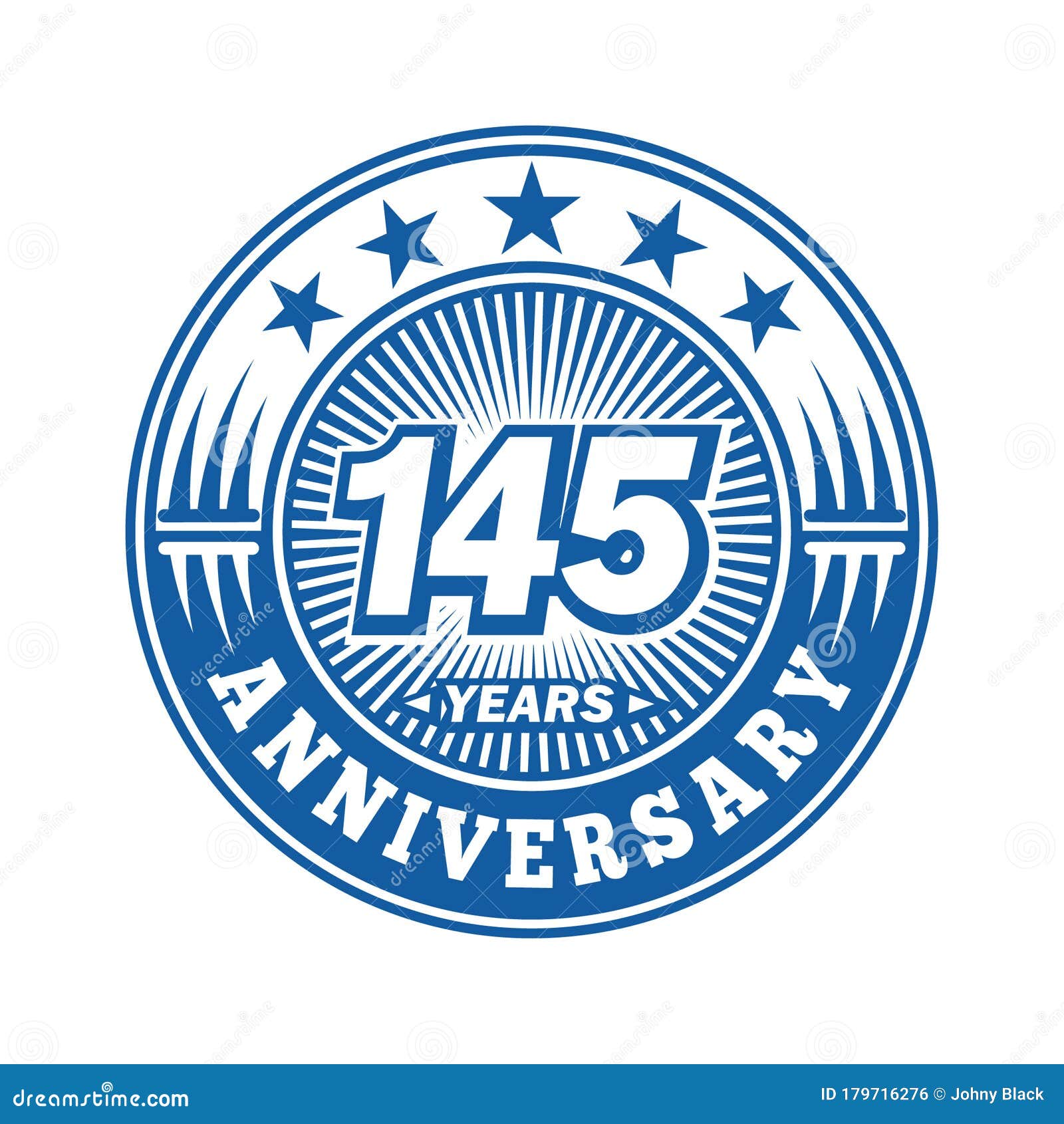 145 Years Anniversary Celebration. 145th Anniversary Logo Design ...