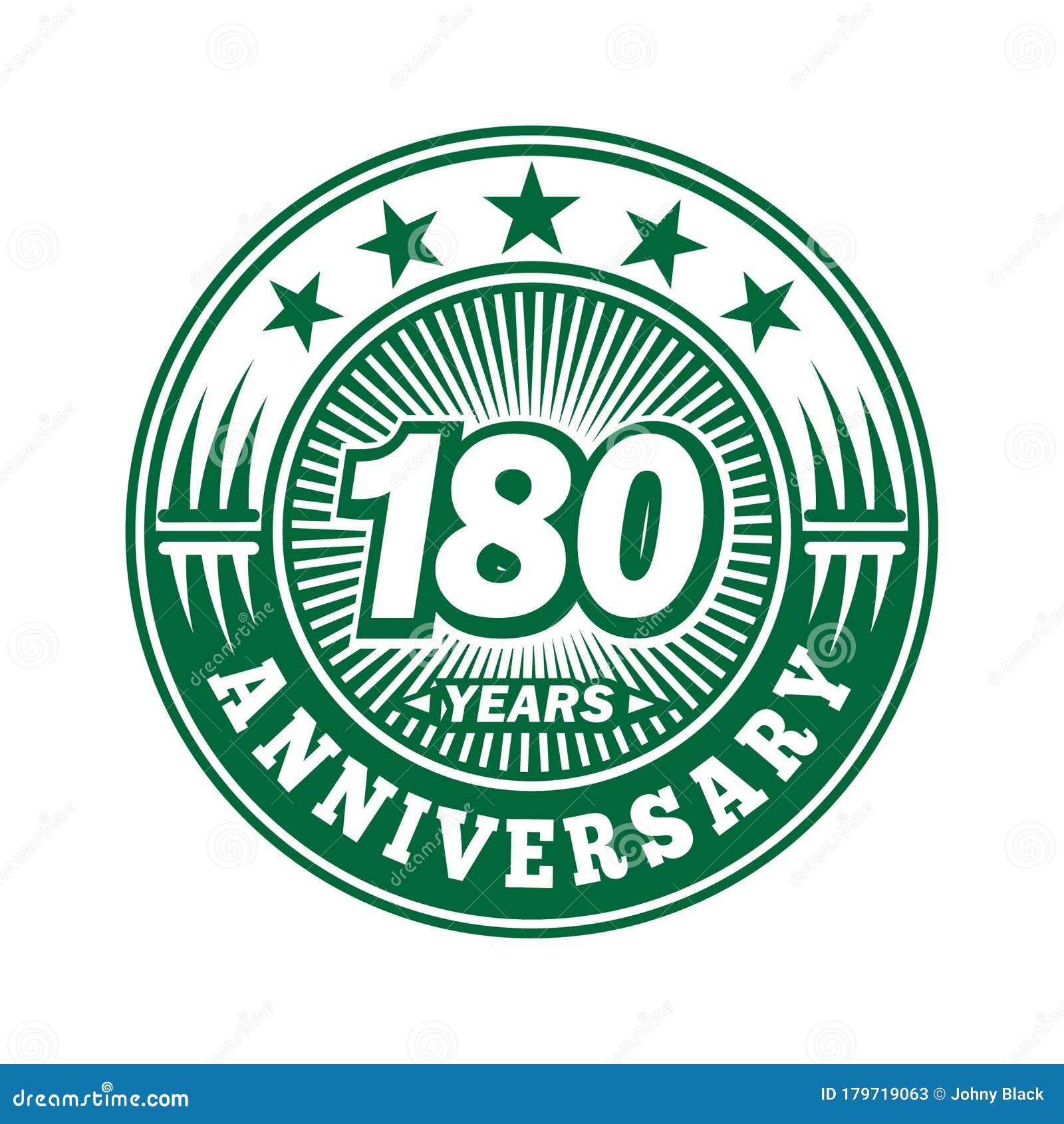 180 Years Anniversary Celebration. 180th Anniversary Logo Design ...