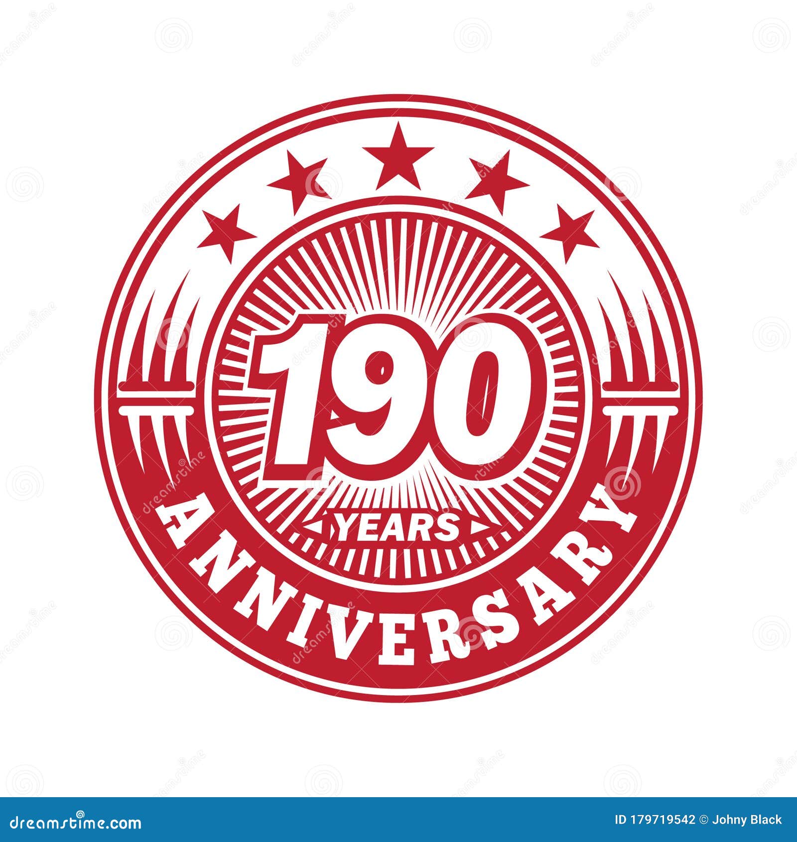 190 Years Anniversary Celebration. 190th Anniversary Logo Design ...