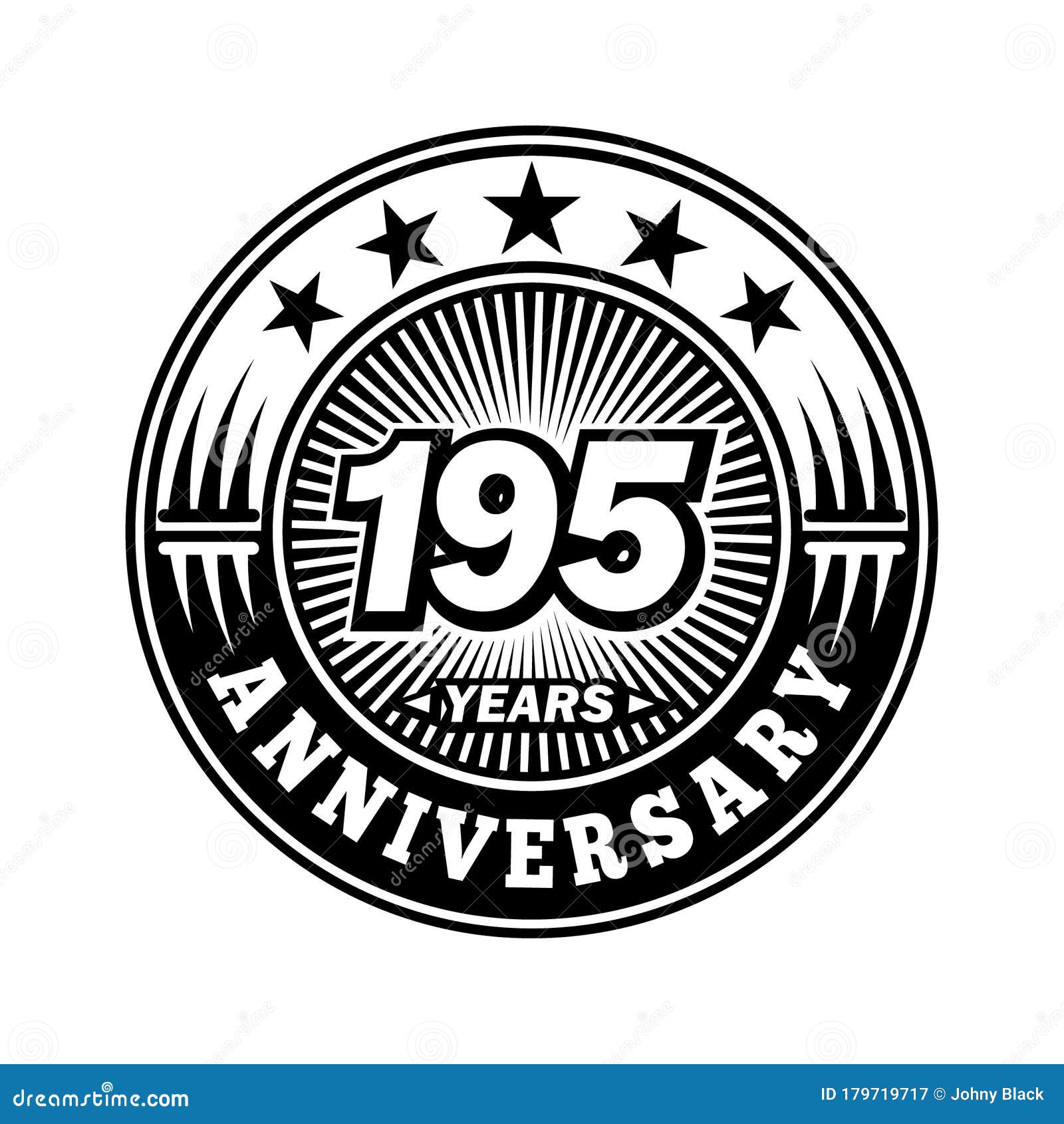 195 Years Anniversary Celebration. 195th Anniversary Logo Design ...