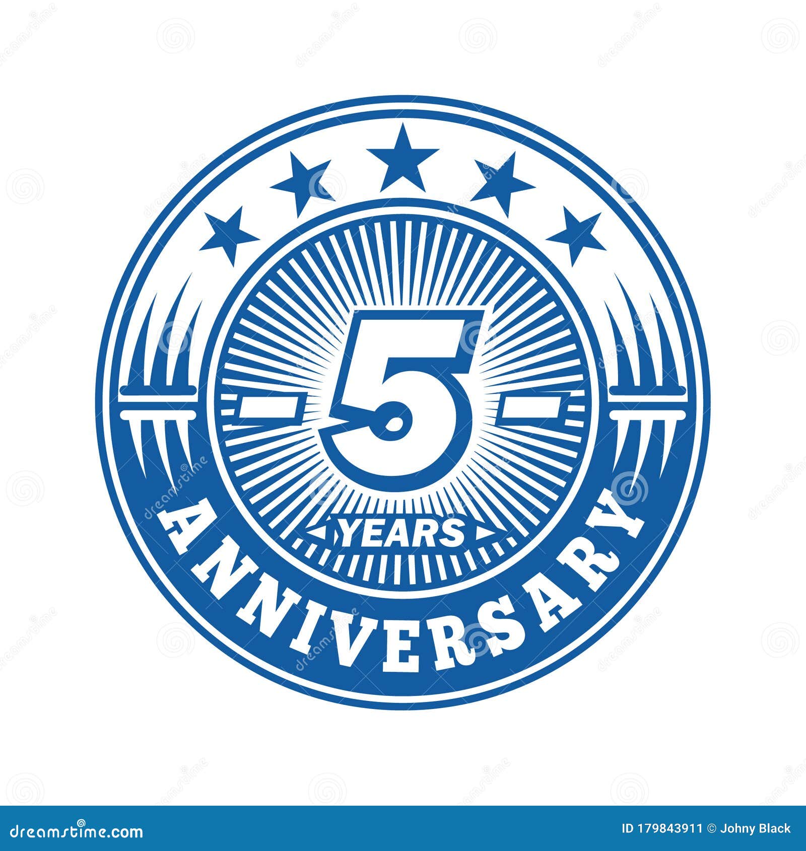 5 Years Anniversary Celebration. 5th Anniversary Logo Design. Five ...