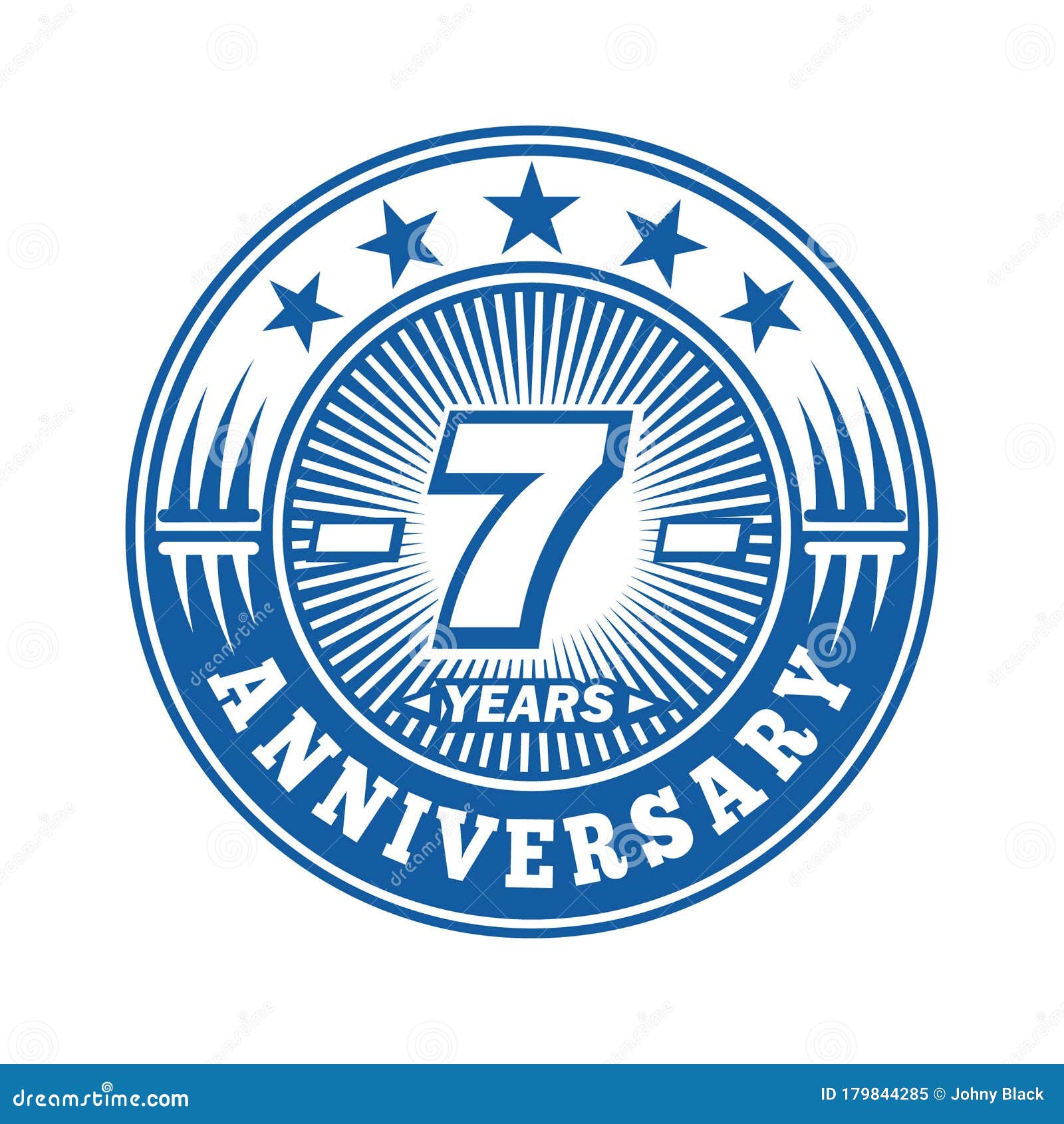 7 Years Anniversary Celebration. 7th Anniversary Logo Design. Seven ...
