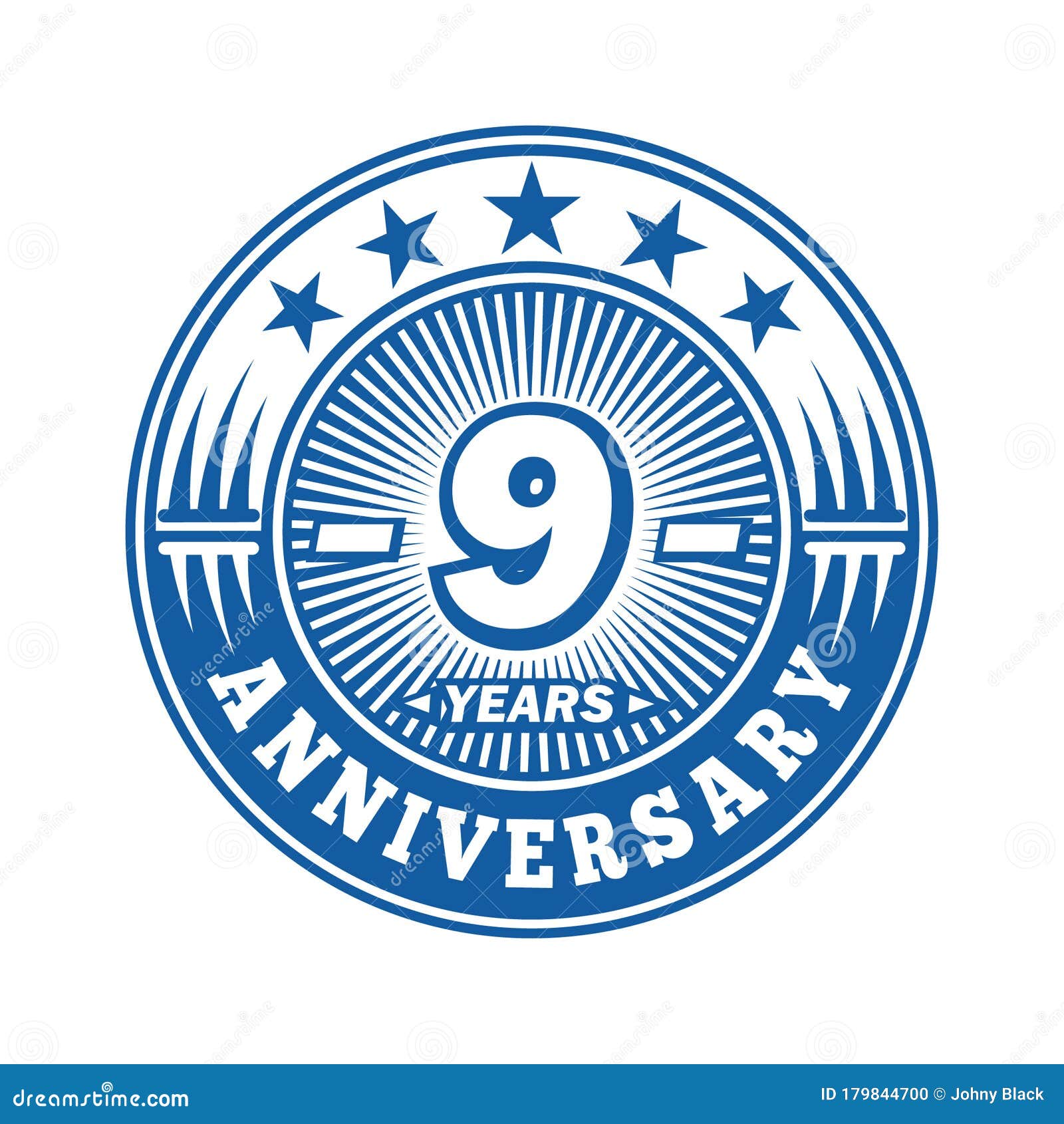 9 Years Anniversary Celebration. 9th Anniversary Logo Design. Nine ...