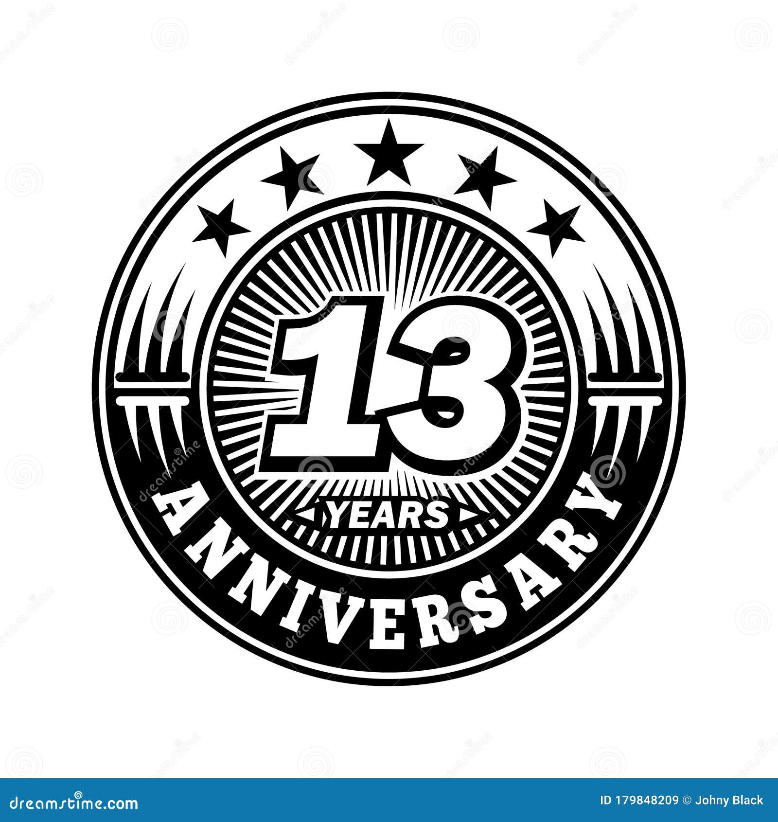 13 Years Anniversary Celebration. 13th Anniversary Logo Design ...