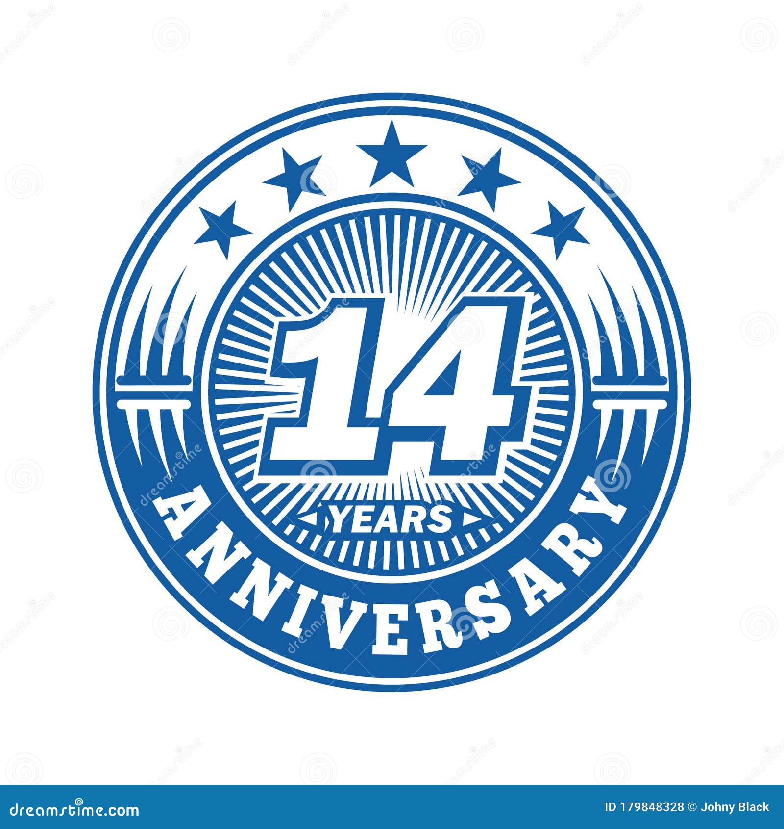 14 Years Anniversary Celebration. 14th Anniversary Logo Design ...