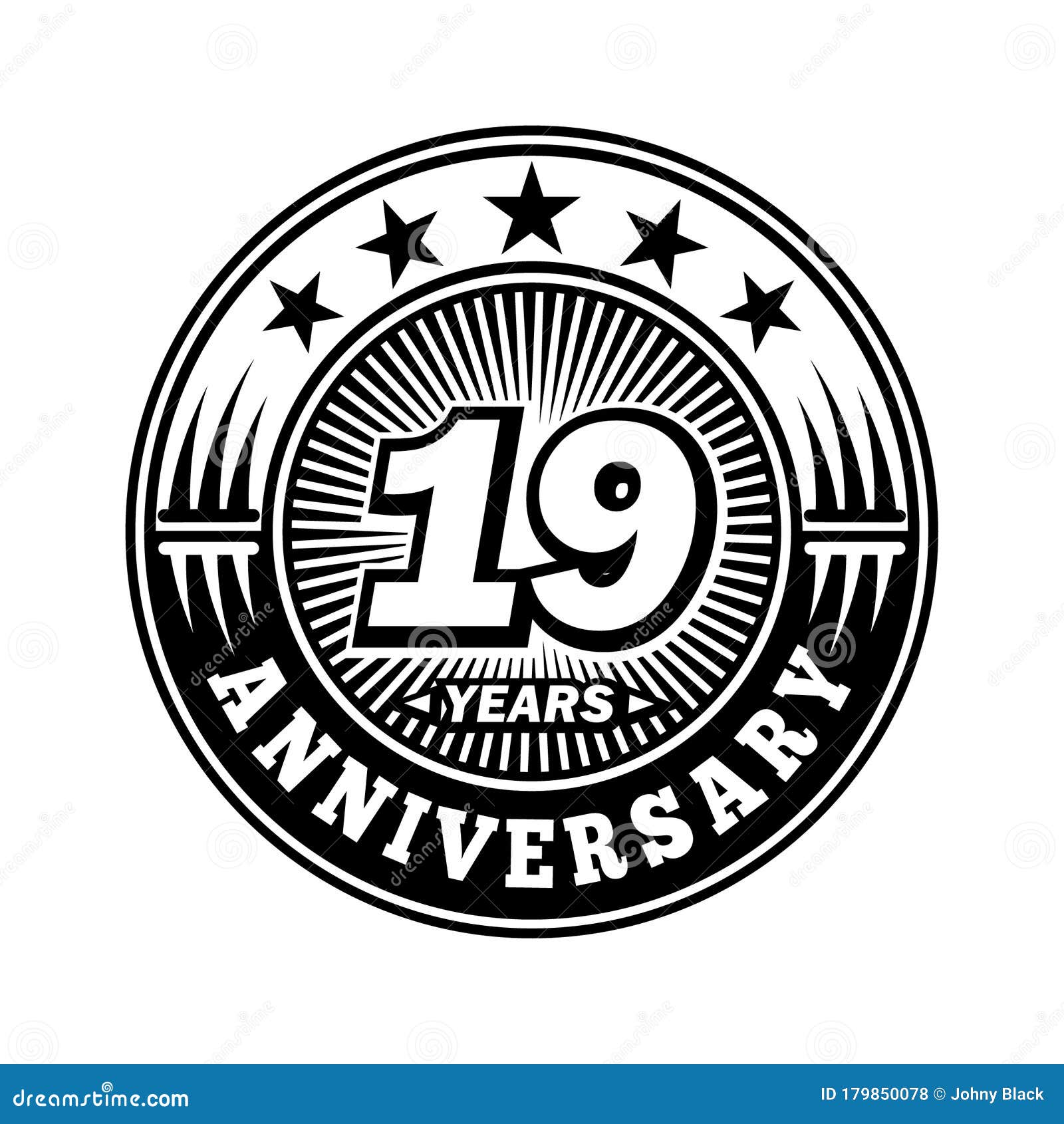 19 Years Anniversary Celebration. 19th Anniversary Logo Design ...