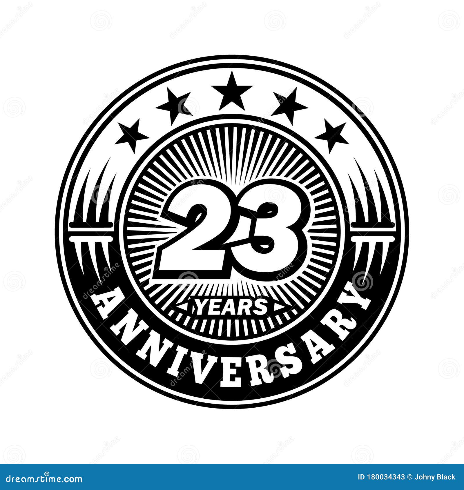 23 Years Anniversary Celebration. 23rd Anniversary Logo Design. 23years ...