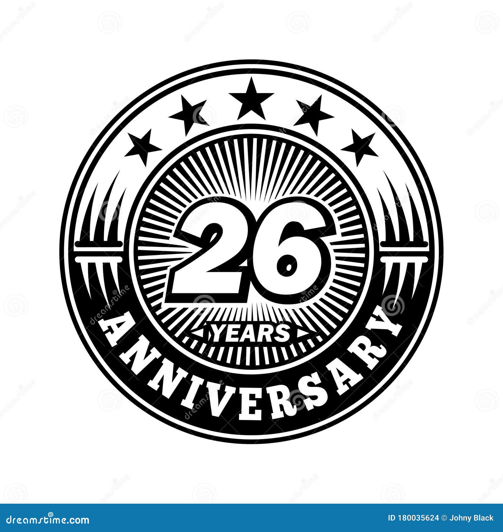 26 Years Anniversary Celebration. 26th Anniversary Logo Design. 26years ...