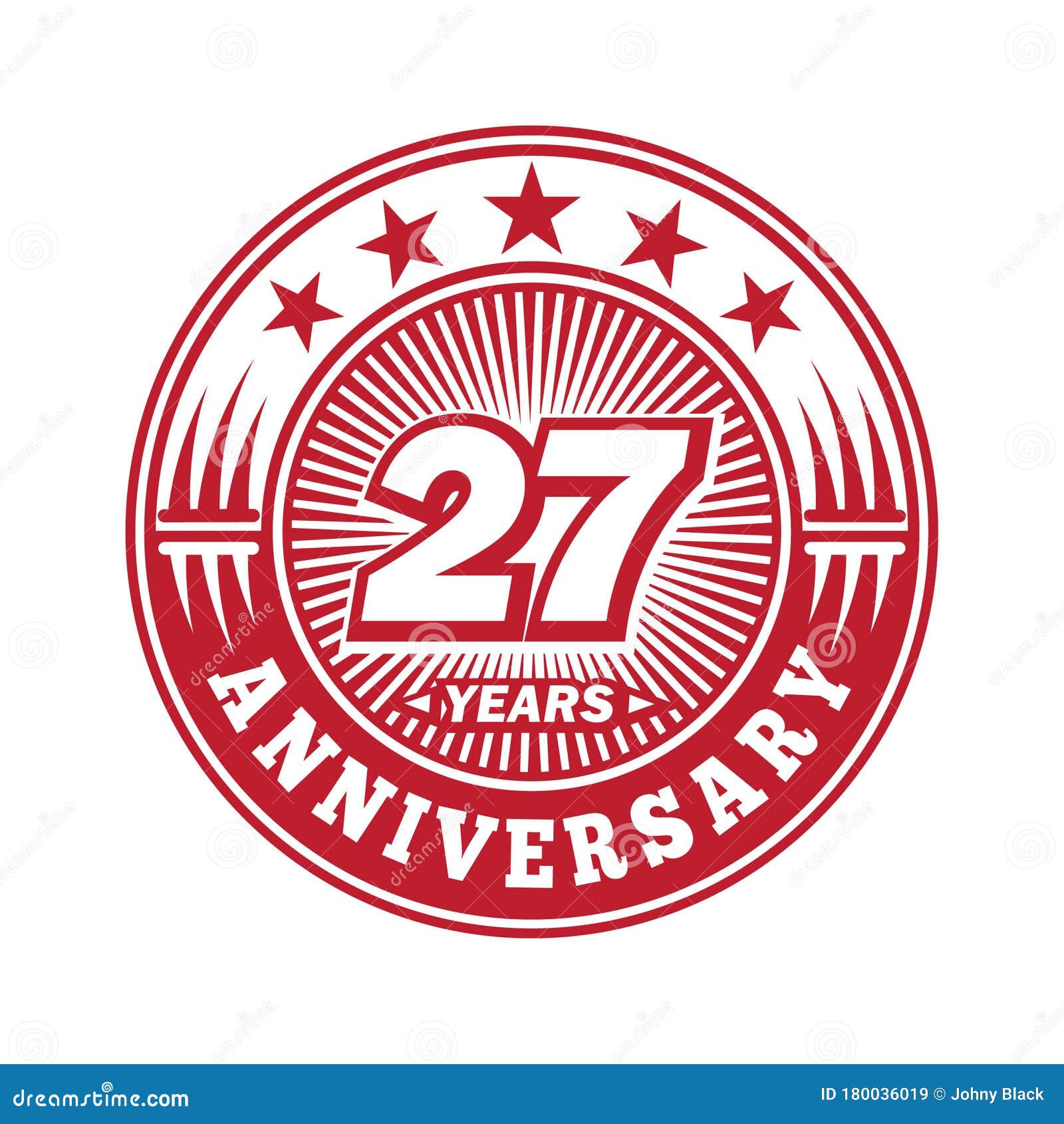 27 Years Anniversary Celebration. 27th Anniversary Logo Design. 27years ...
