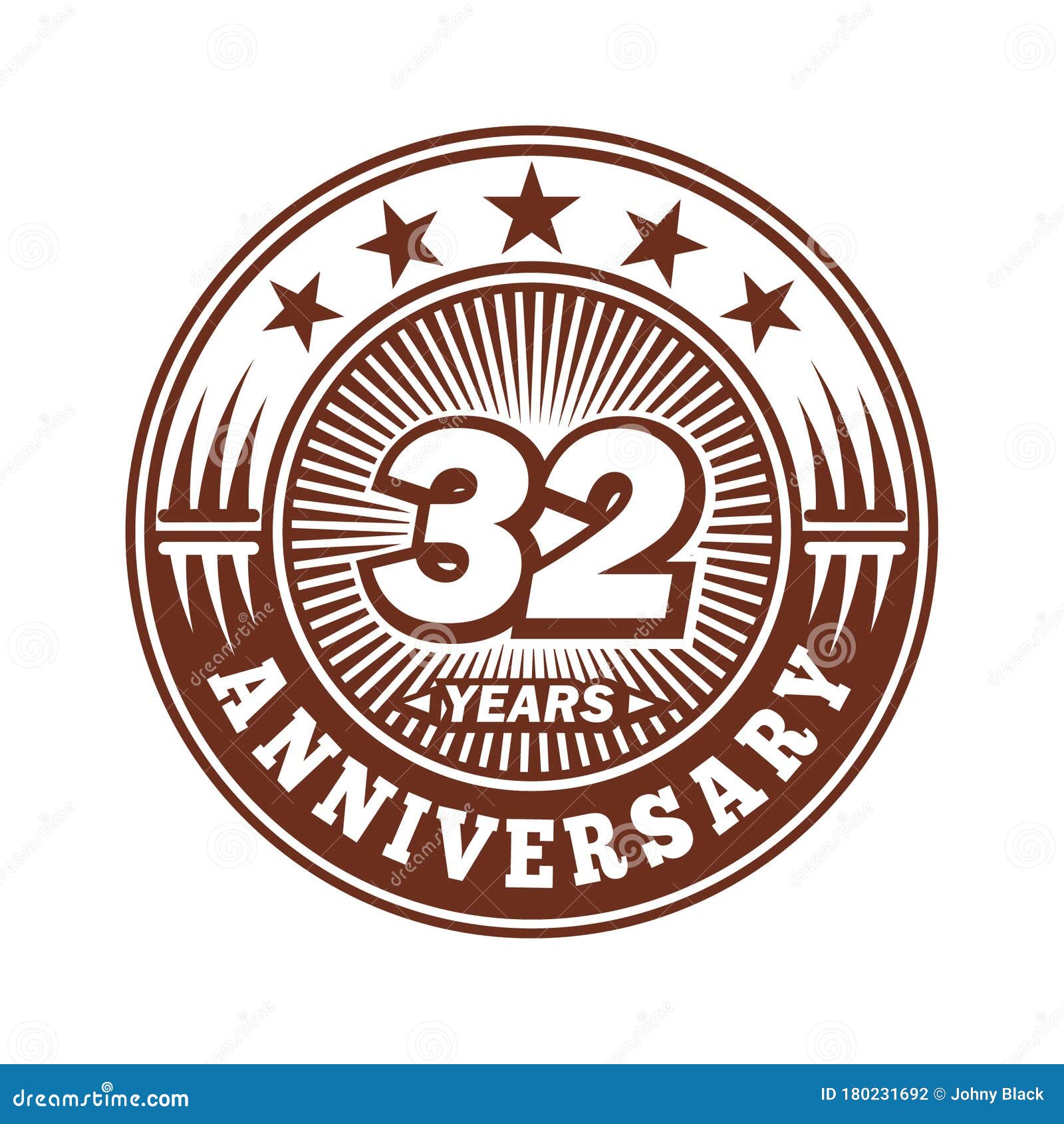 32 Years Anniversary Celebration. 32nd Anniversary Logo Design. 32years ...