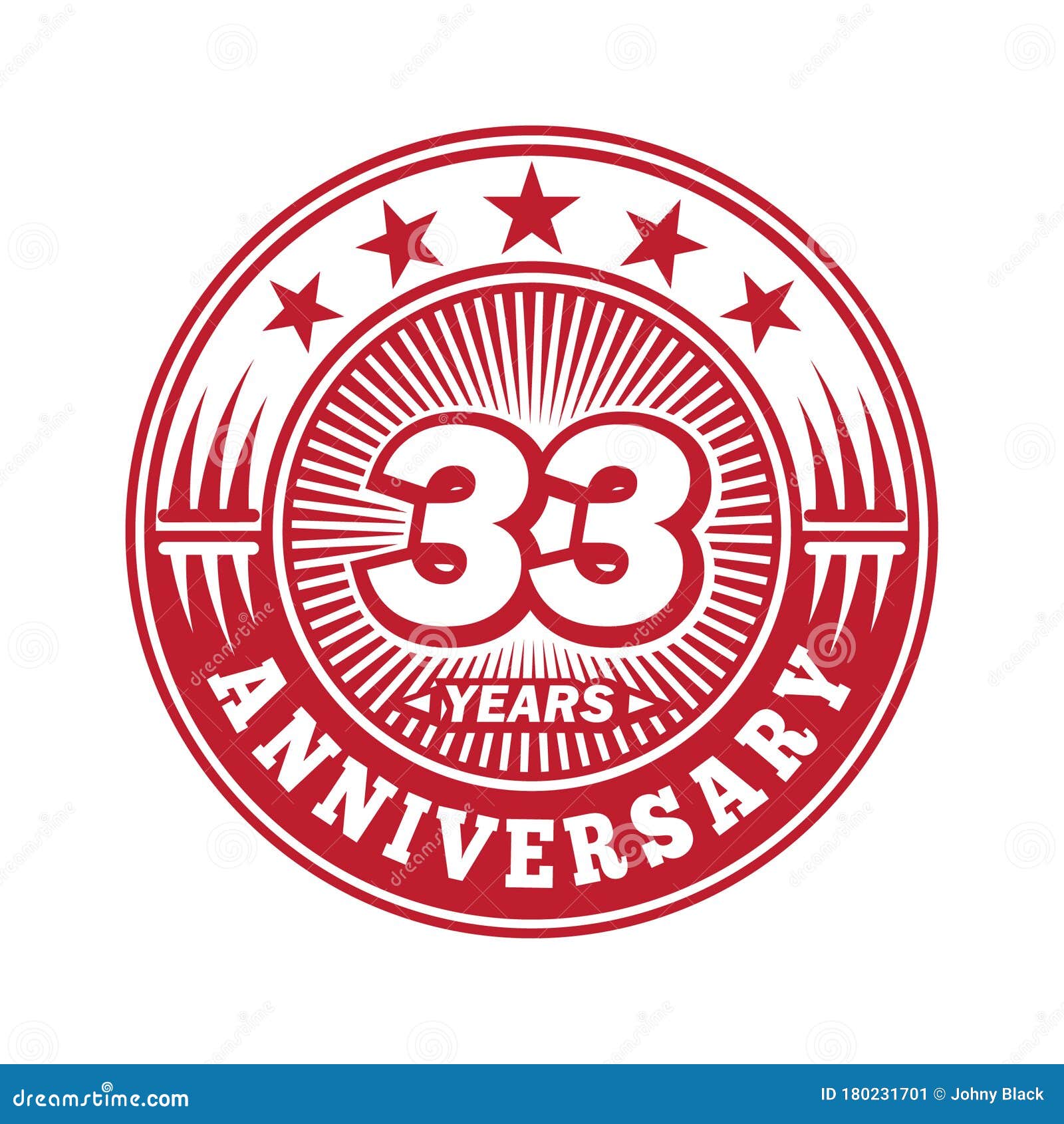 33 Years Anniversary Celebration. 33rd Anniversary Logo Design. 33years ...