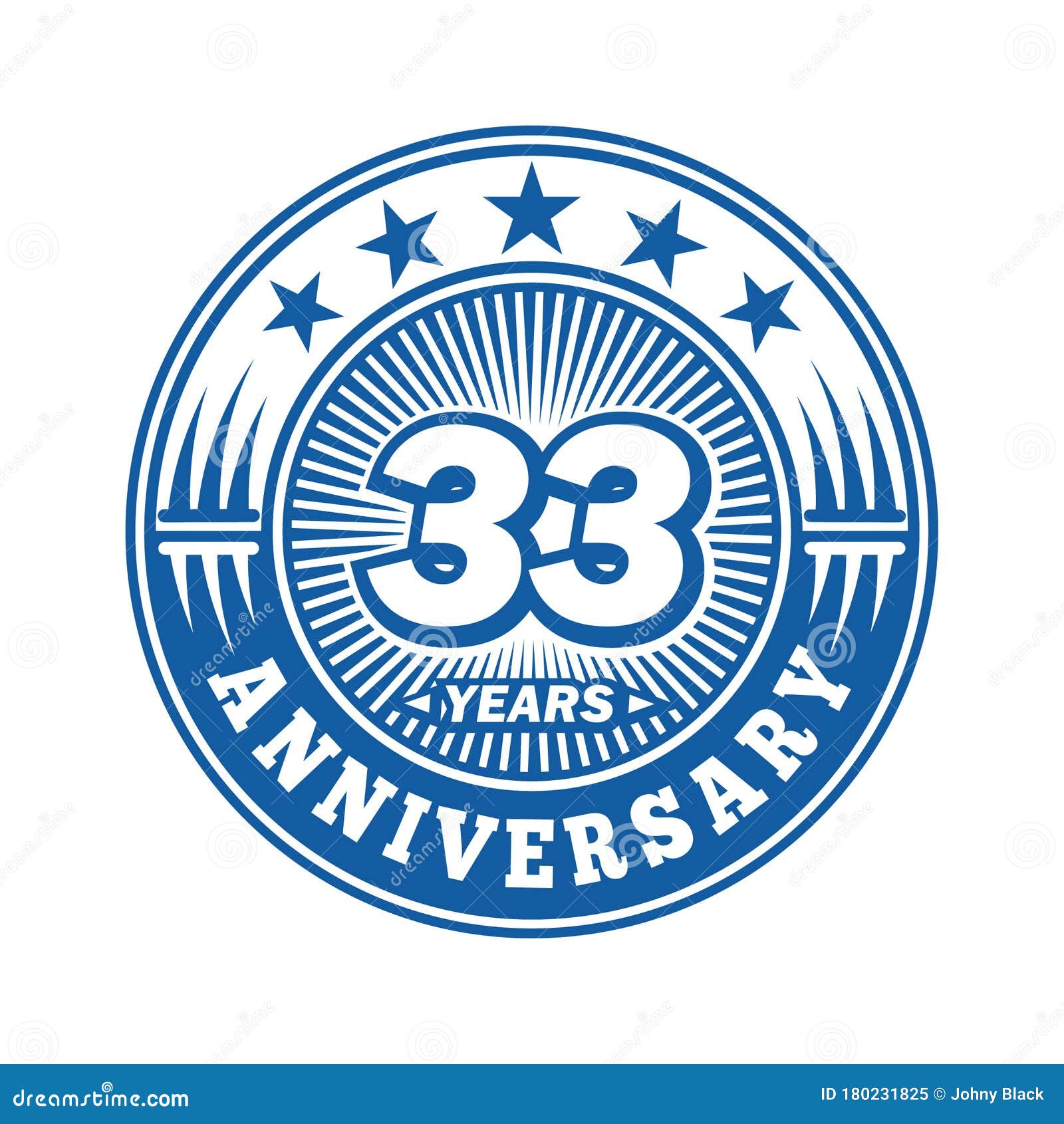 33 Years Anniversary Celebration. 33rd Anniversary Logo Design. 33years ...