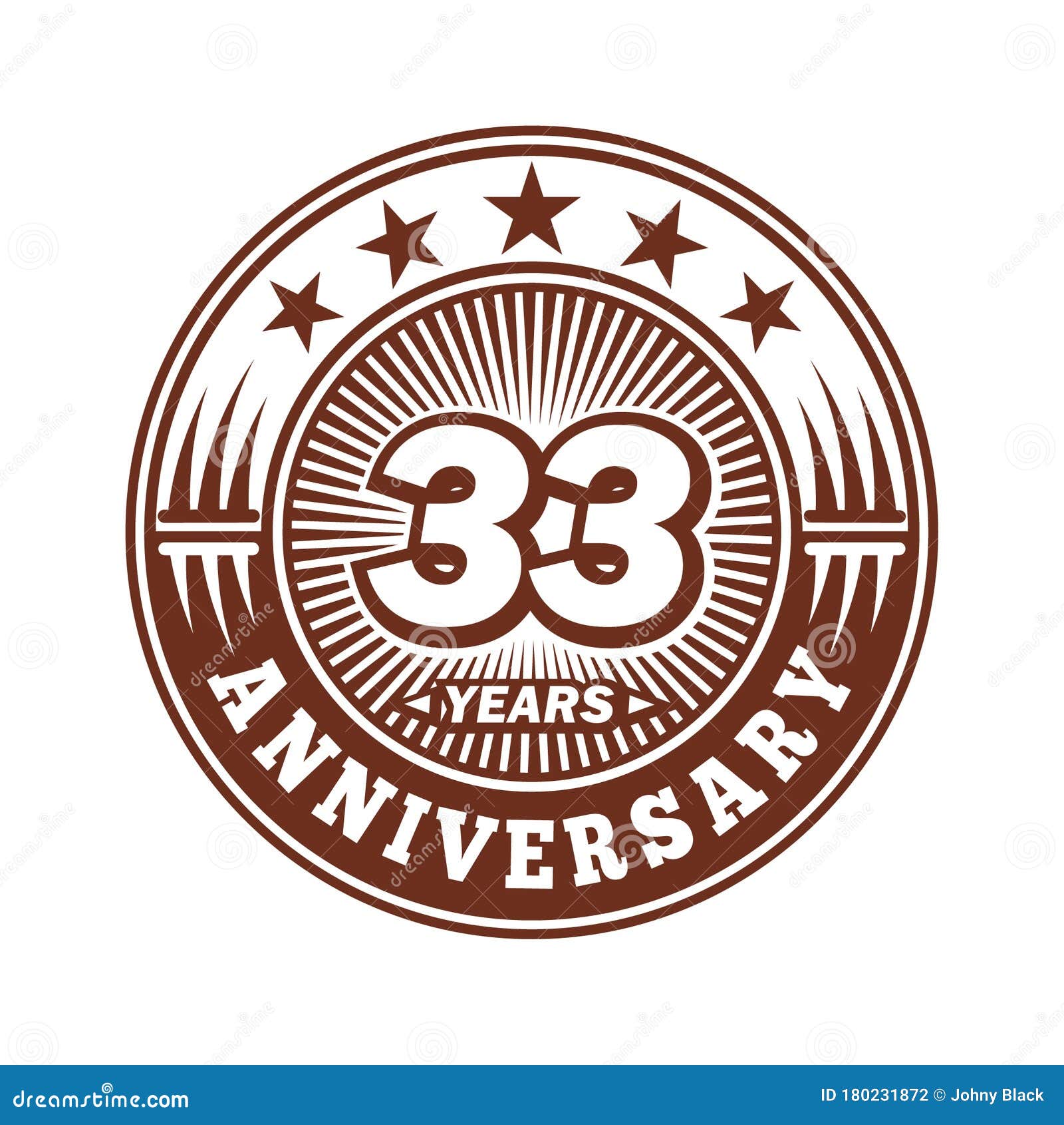 33 Years Anniversary Celebration. 33rd Anniversary Logo Design. 33years ...