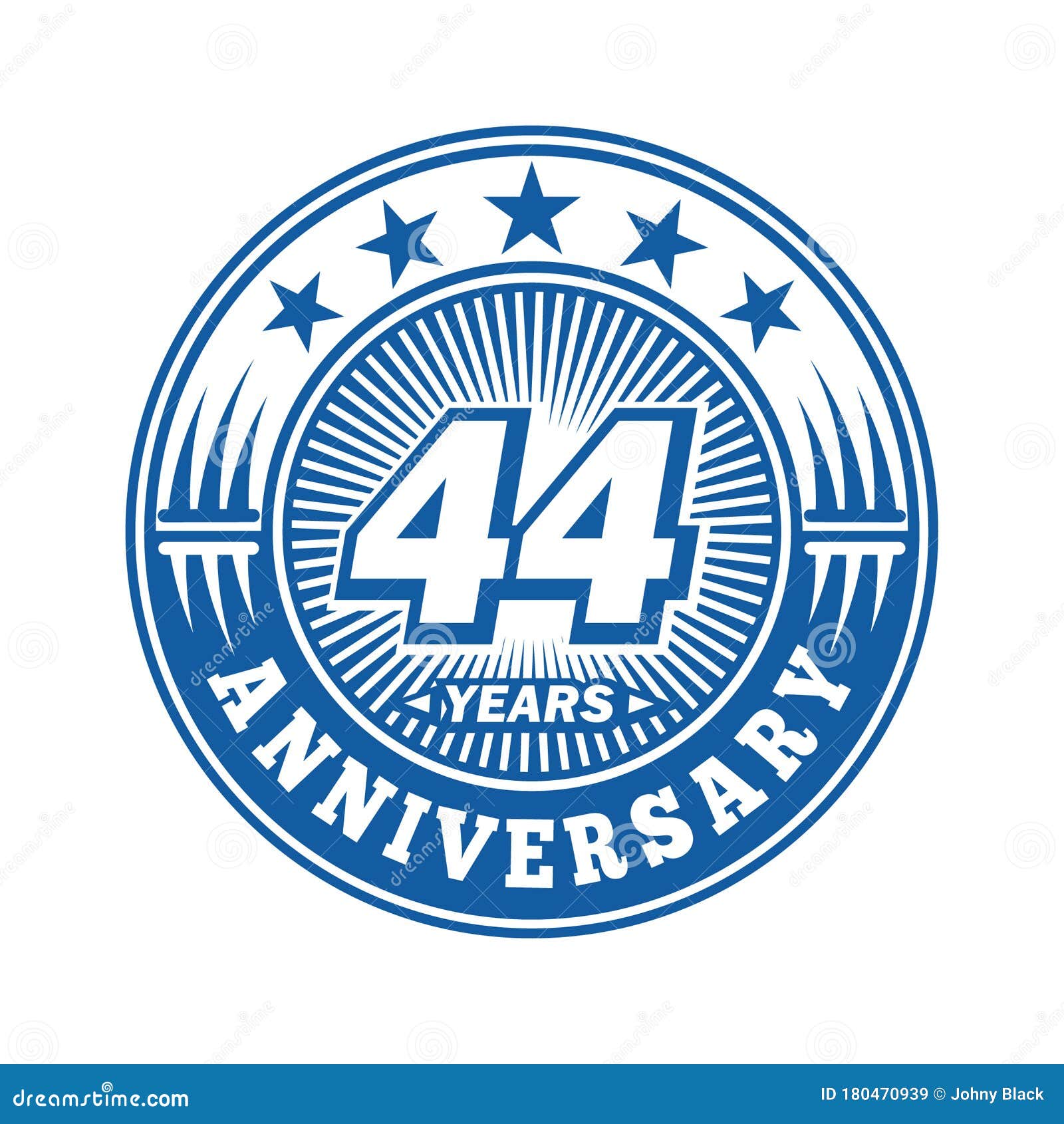 44 Years Anniversary Celebration. 44th Anniversary Logo Design. 44years ...