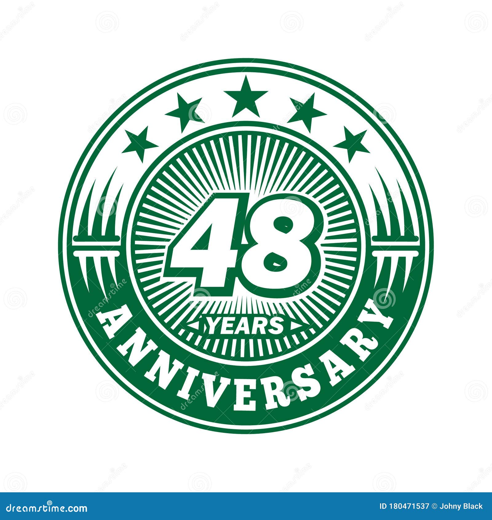 48 Years Anniversary Celebration. 48th Anniversary Logo Design. 48years ...