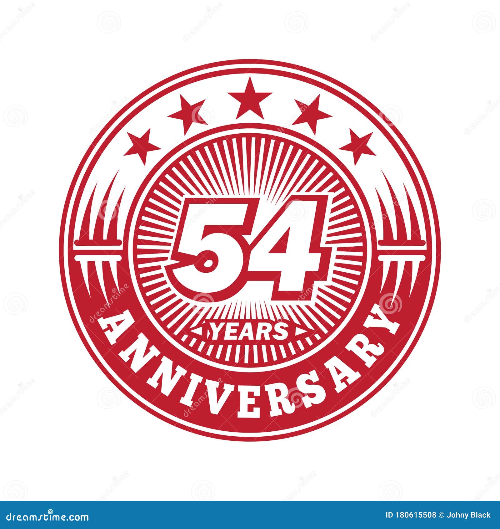 54 Years Anniversary Celebration. 54th Anniversary Logo Design. 54years ...