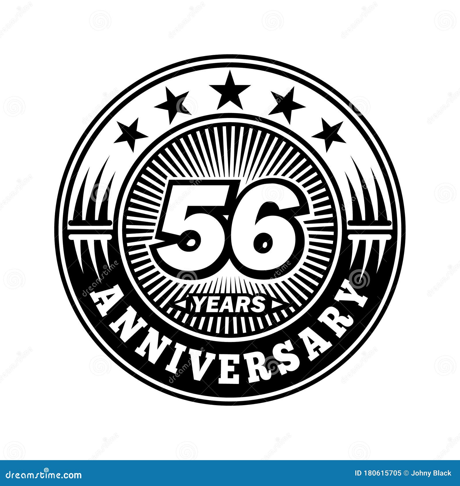 56 Years Anniversary Celebration. 56th Anniversary Logo Design. 56years ...
