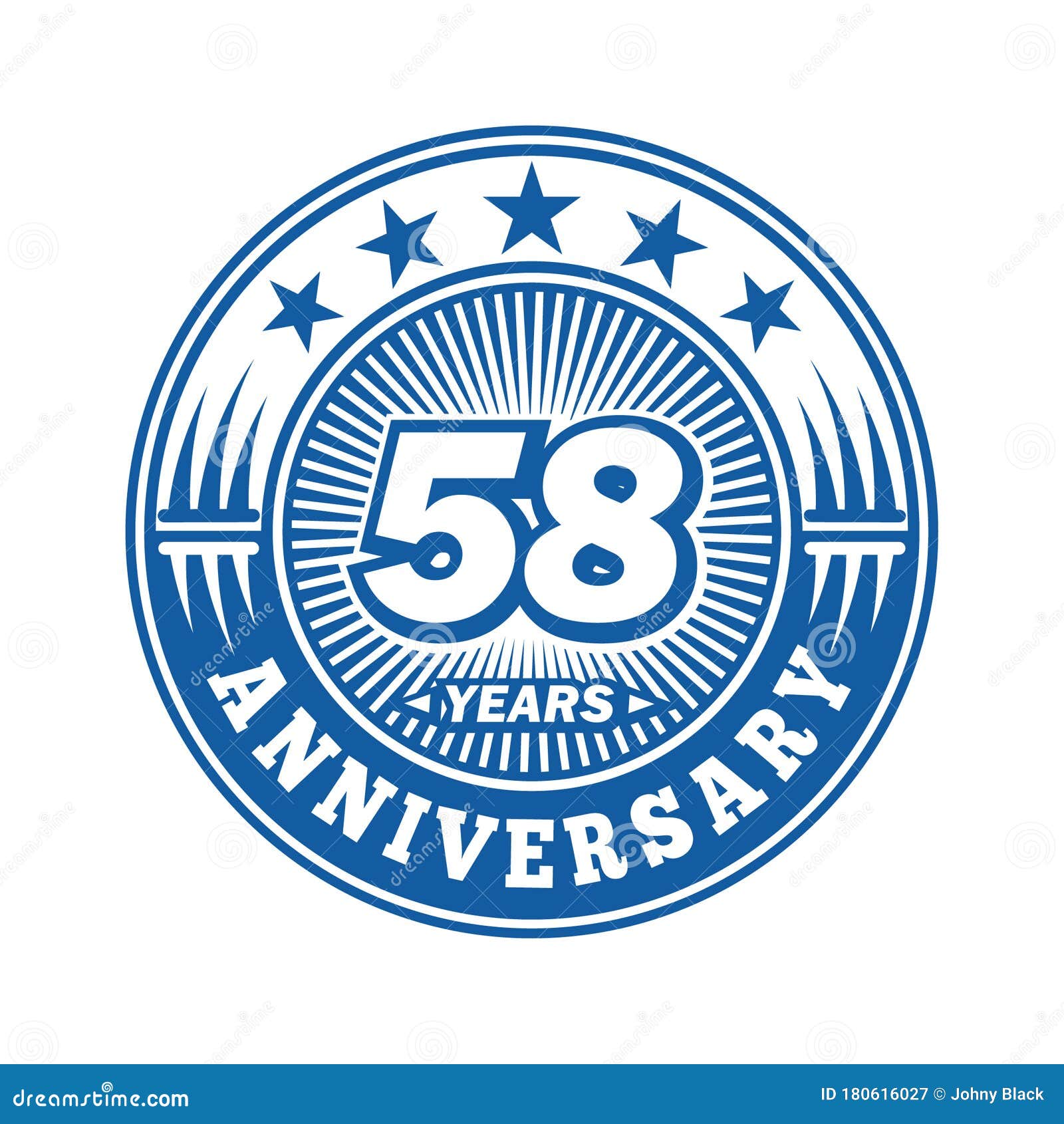 58 Years Anniversary Celebration. 58th Anniversary Logo Design. 58years ...