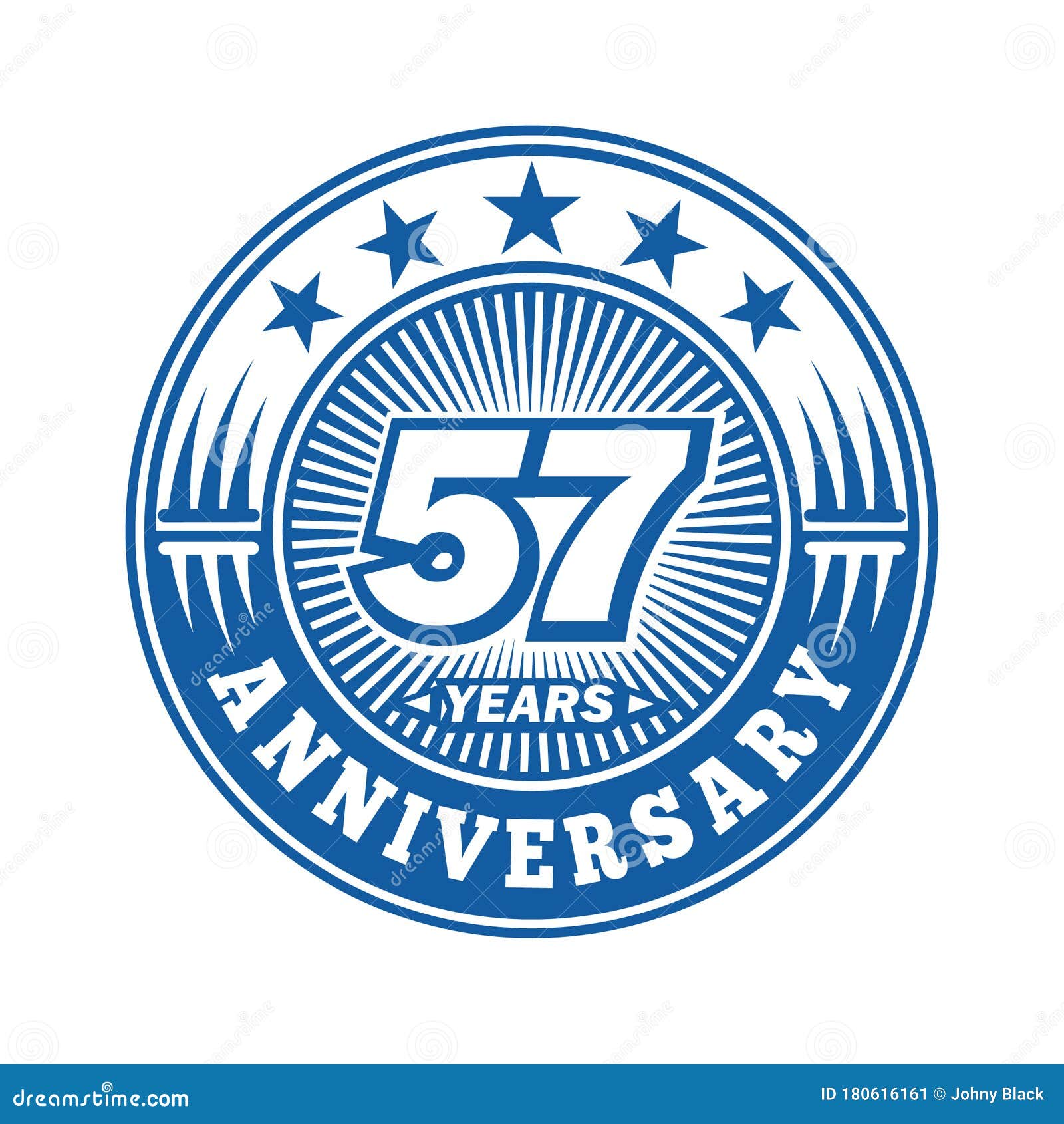57 Years Anniversary Celebration. 57th Anniversary Logo Design. 57years ...