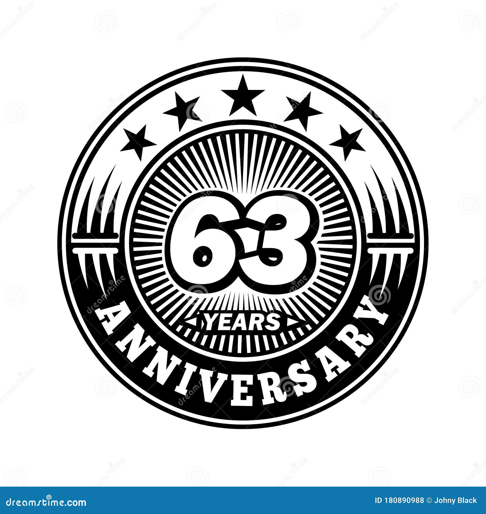 63 Years Anniversary Celebration. 63rd Anniversary Logo Design. 63years ...