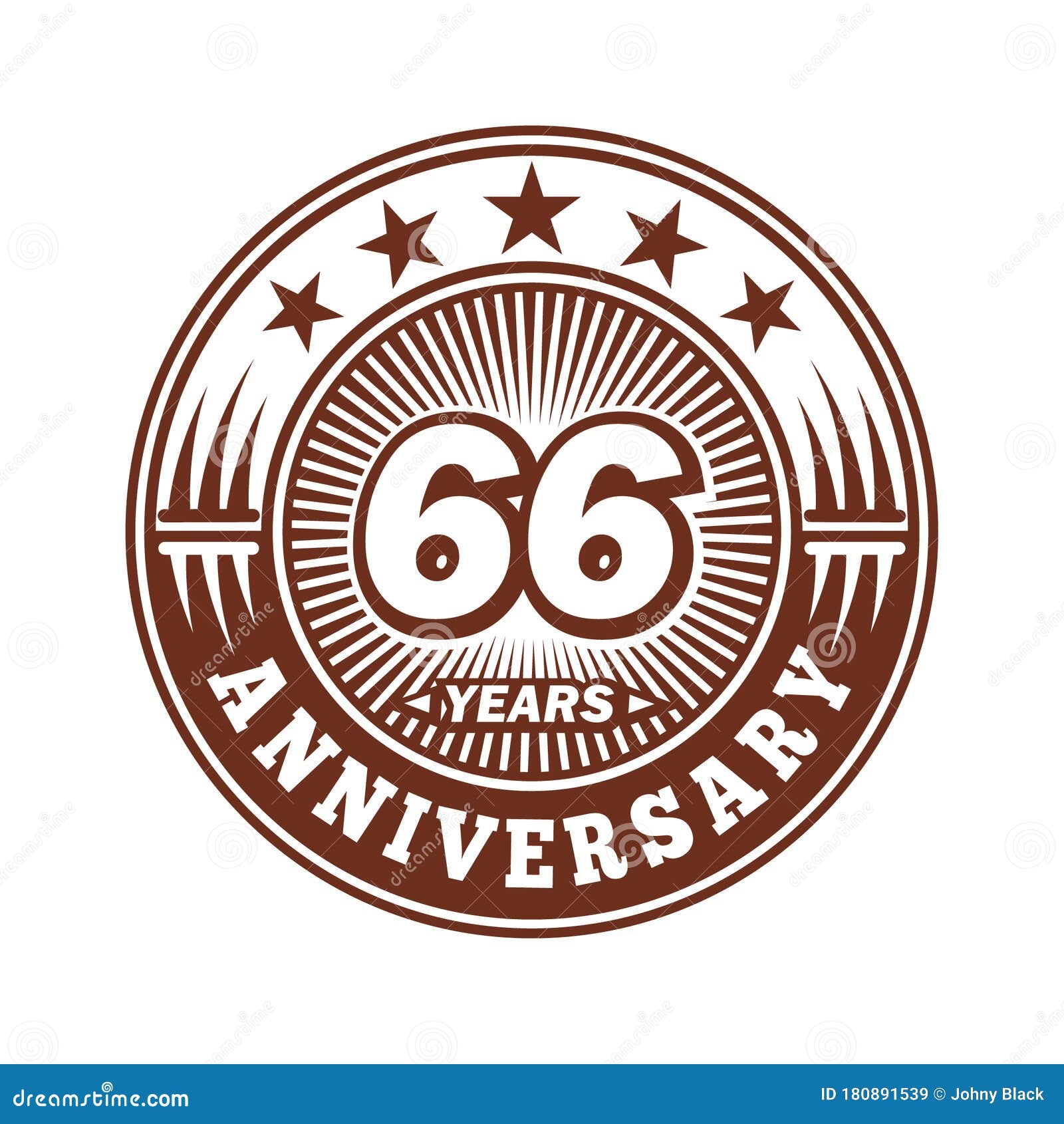 66 Years Anniversary Celebration. 66th Anniversary Logo Design. 66years ...