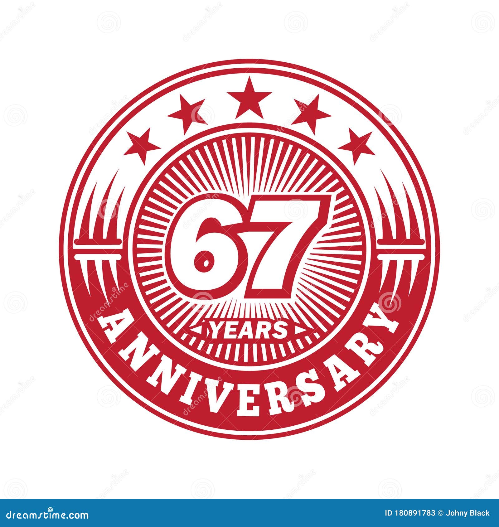 67 Years Anniversary Celebration. 67th Anniversary Logo Design. 67years ...