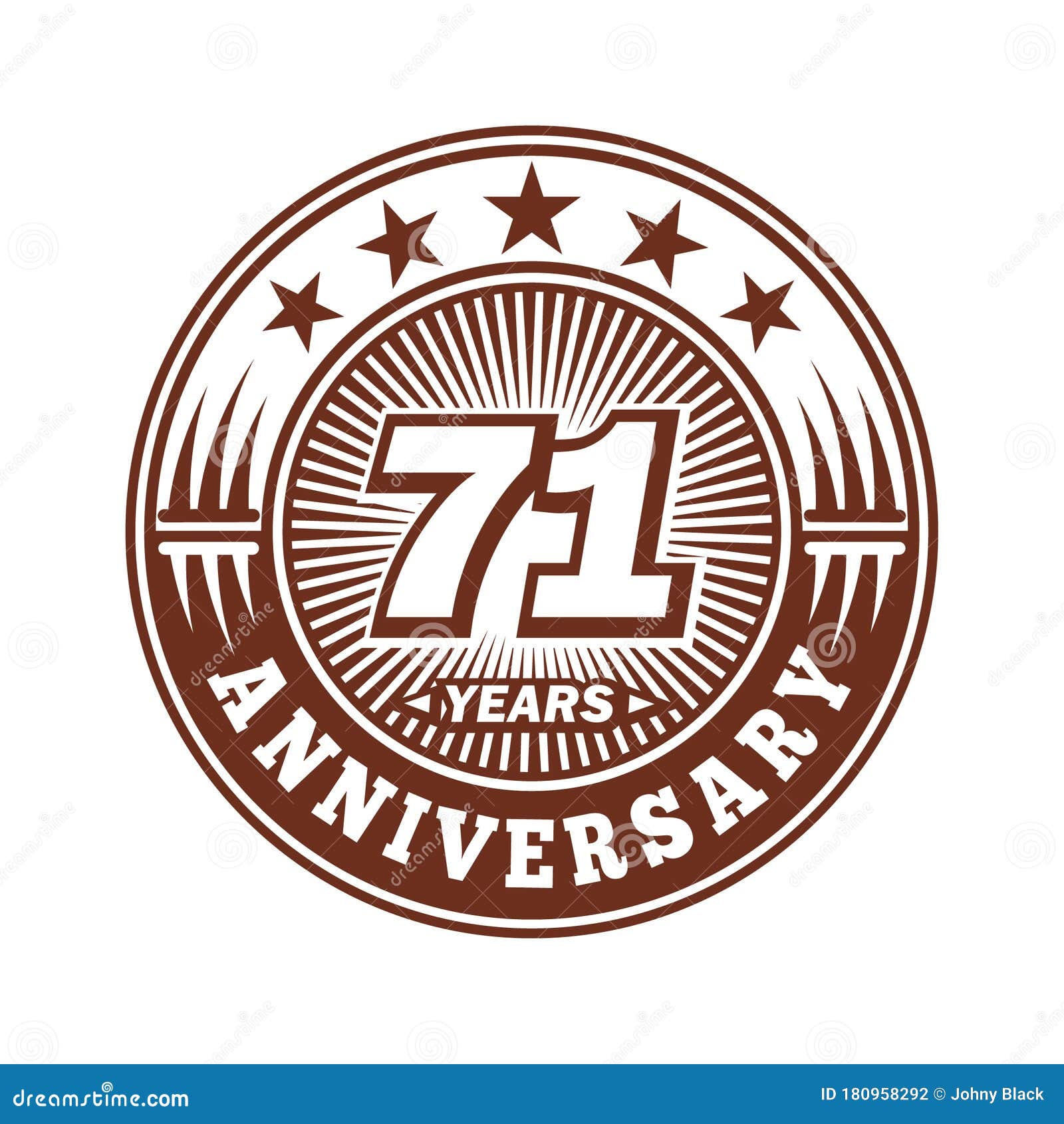 71 Years Anniversary Celebration. 71st Anniversary Logo Design. 71years ...