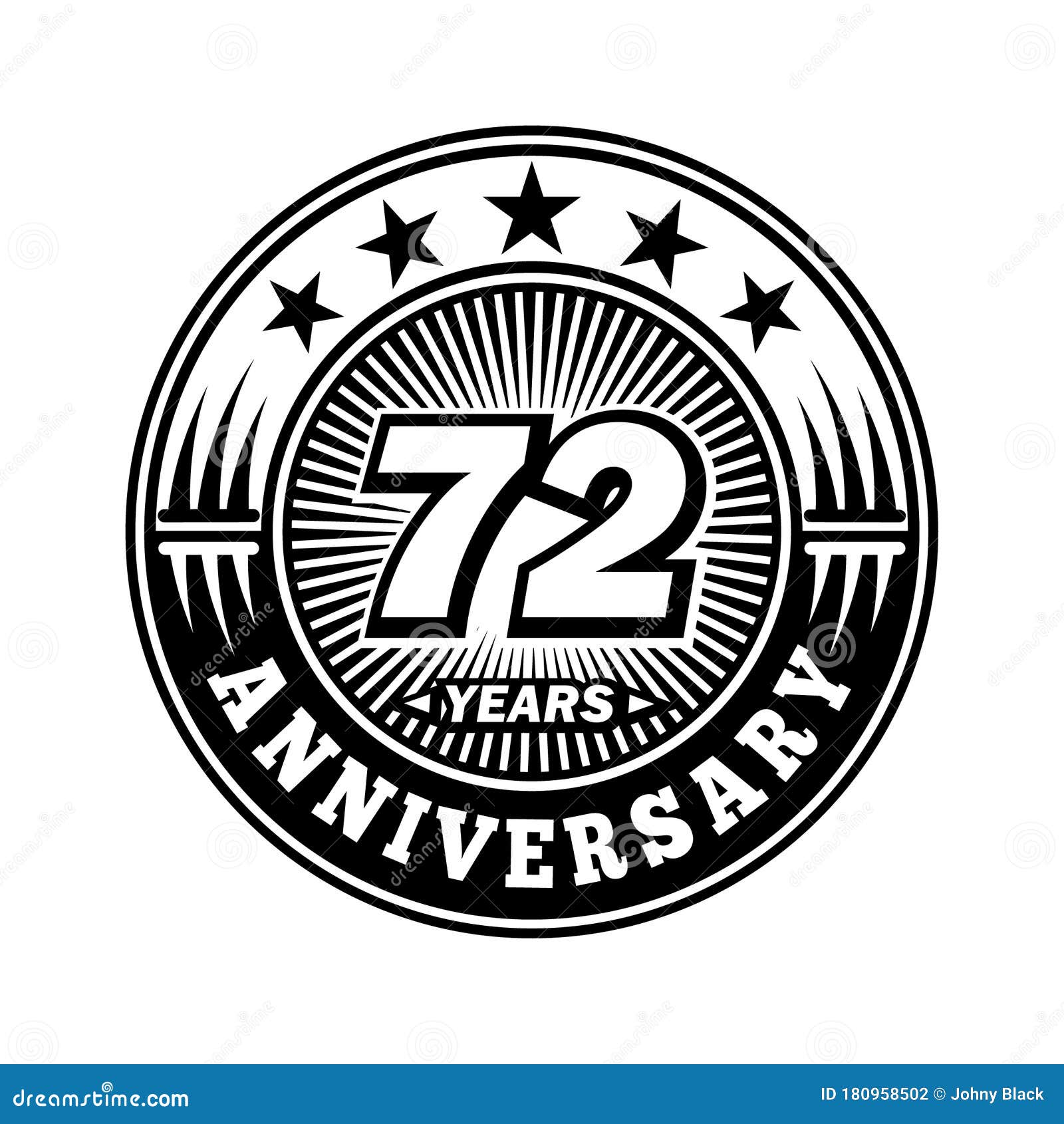 72 Years Anniversary Celebration. 72nd Anniversary Logo Design. 72years ...