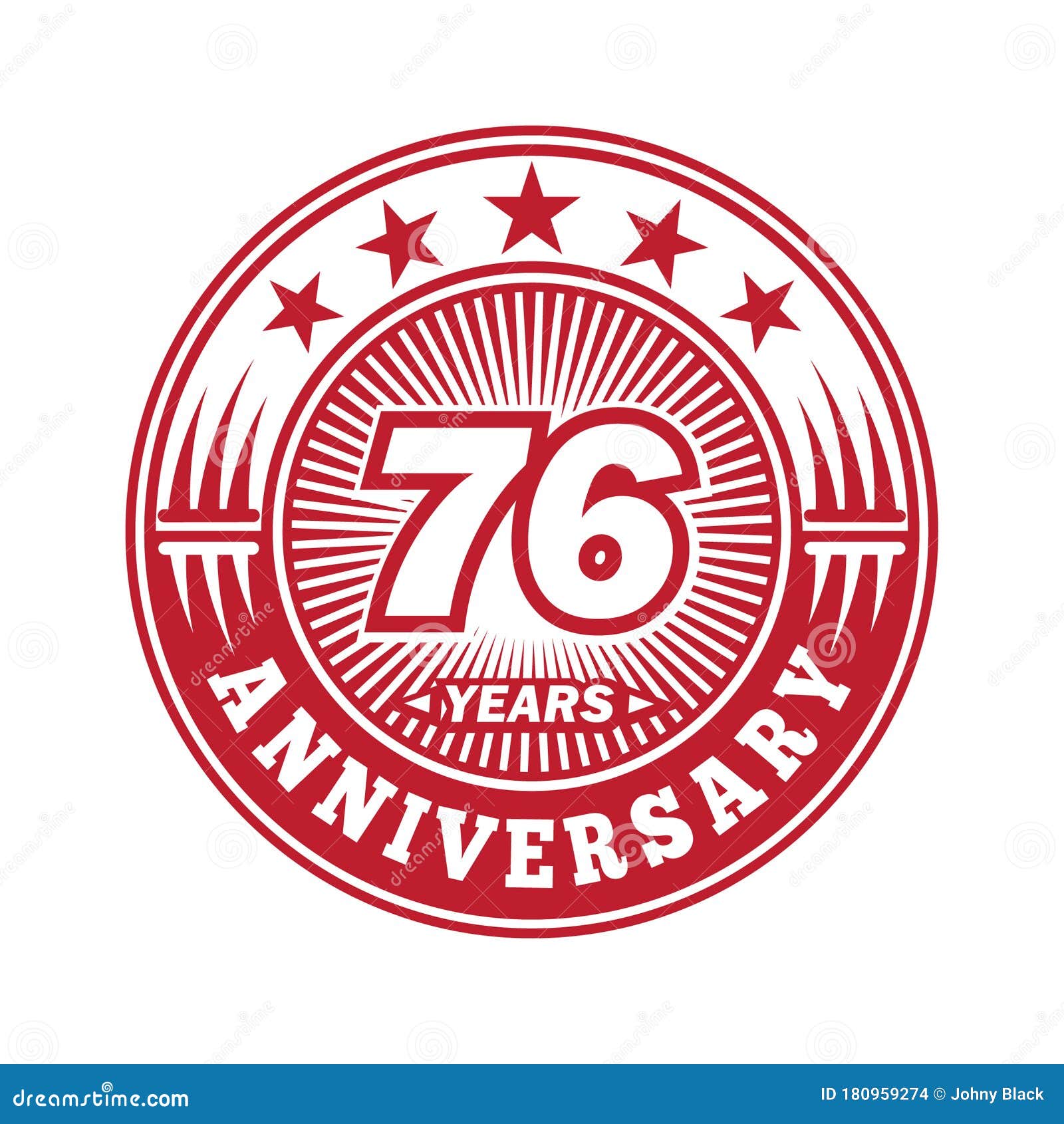 76 Years Anniversary Celebration. 76th Anniversary Logo Design. 76years ...