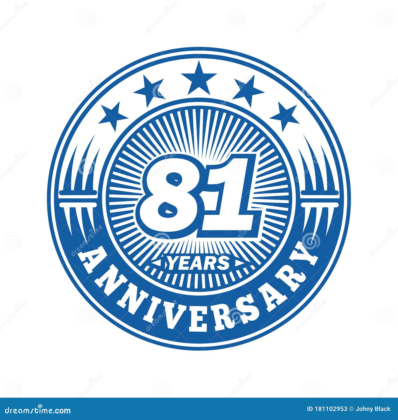 81 Years Anniversary Celebration. 81st Anniversary Logo Design. 81years ...