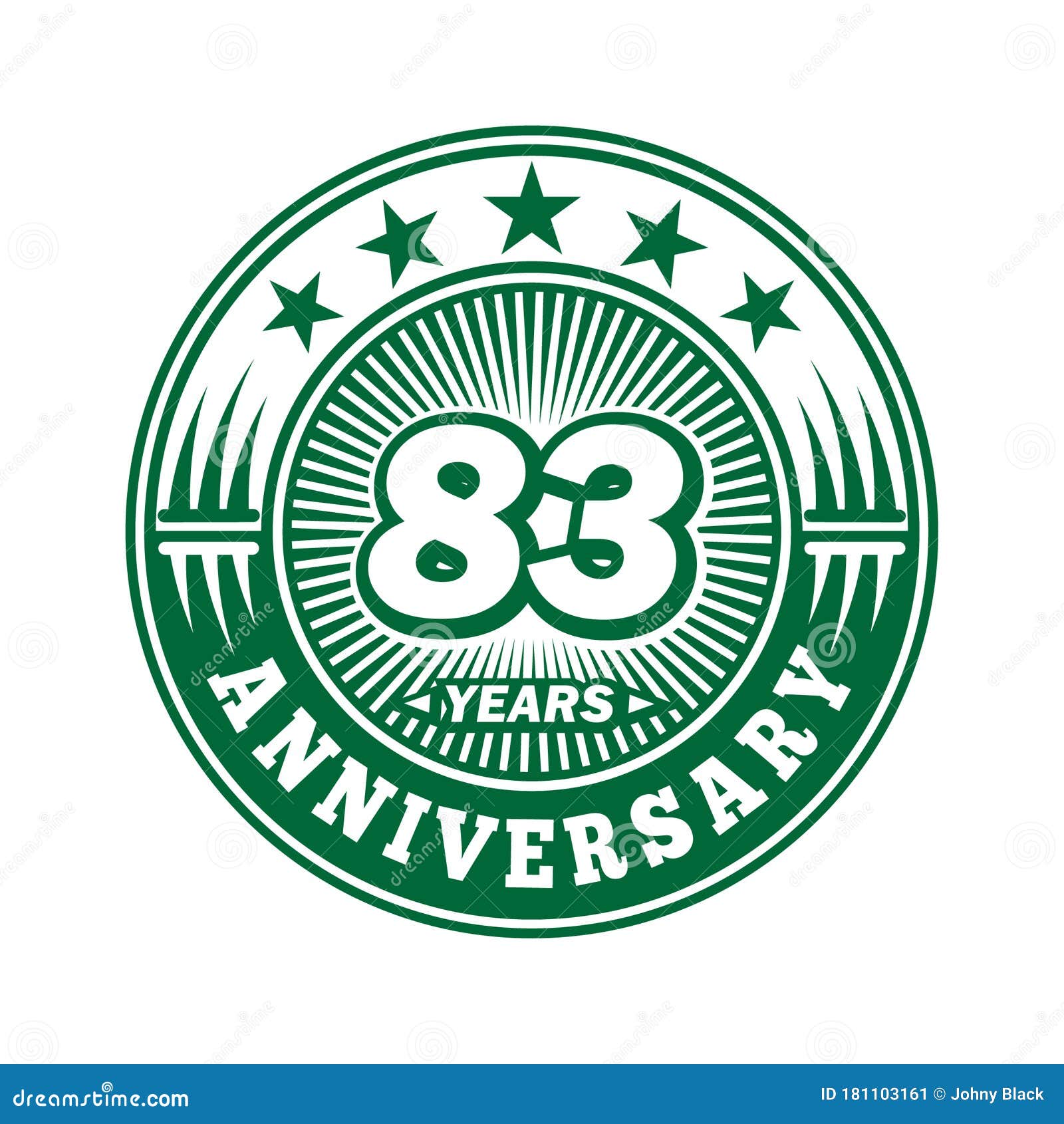 83 Years Anniversary Celebration. 83rd Anniversary Logo Design. 83years ...