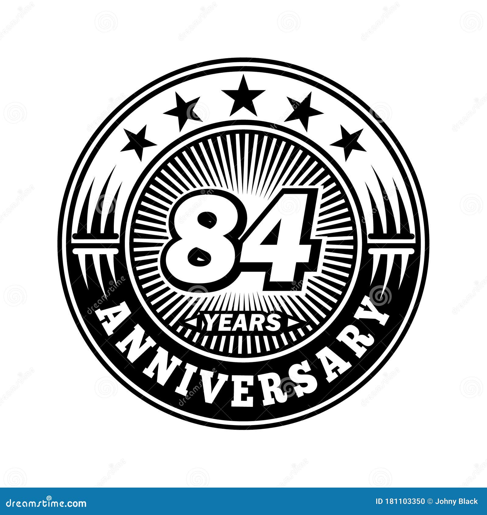 84 Years Anniversary Celebration. 84th Anniversary Logo Design. 84years ...