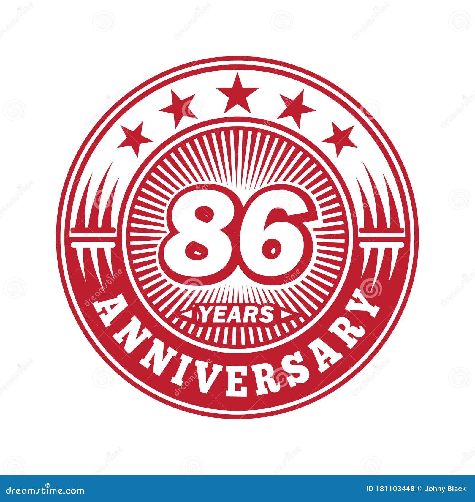86 Years Anniversary Celebration. 86th Anniversary Logo Design. 86years ...