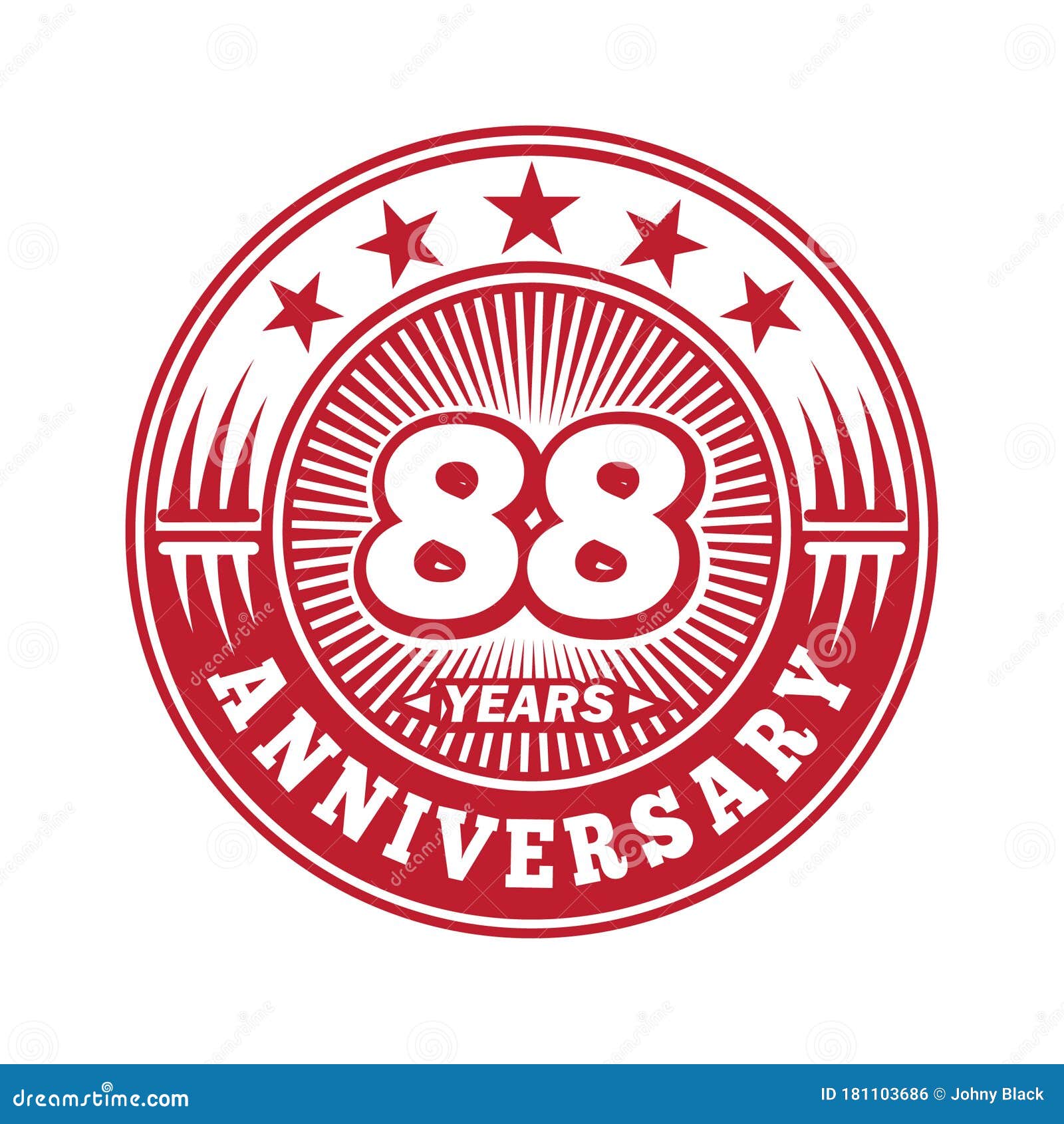 88 Years Anniversary Celebration. 88th Anniversary Logo Design. 88years ...