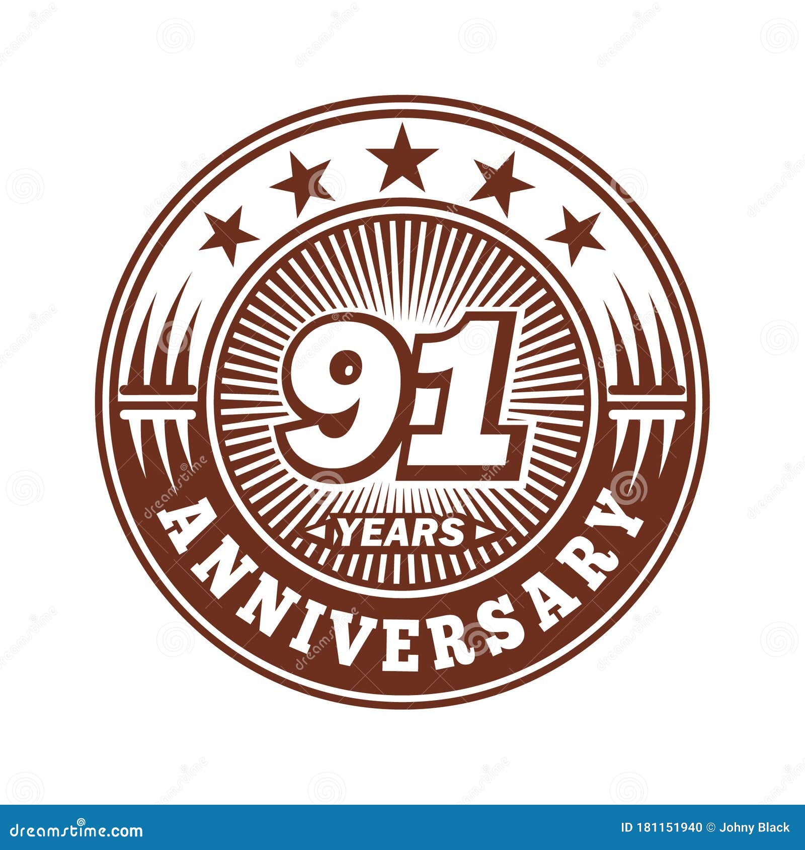 91 Years Anniversary Celebration. 91st Anniversary Logo Design. 91years ...