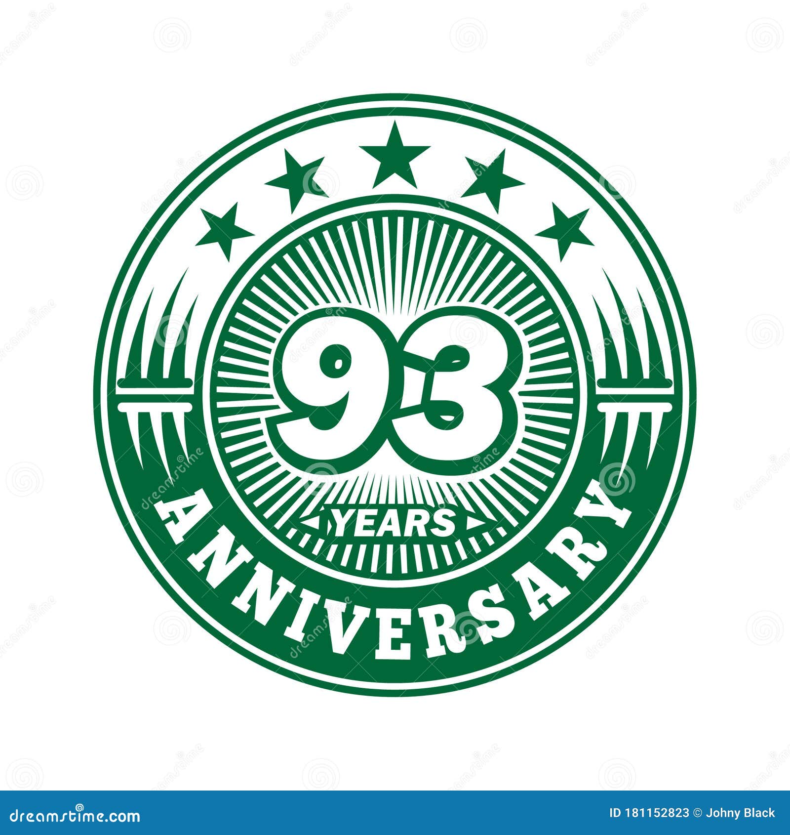 93 Years Anniversary Celebration. 93rd Anniversary Logo Design. 93years ...