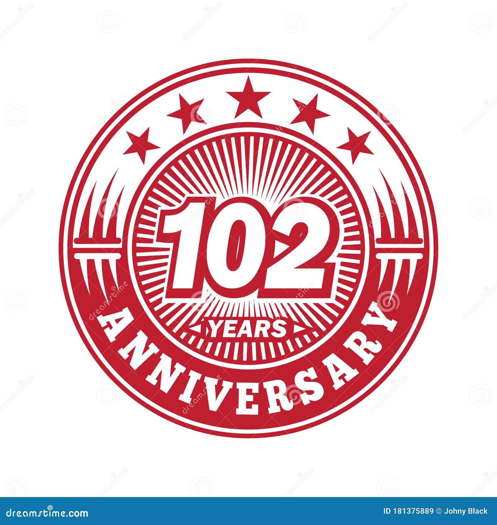 102 Years Anniversary Celebration. 102nd Anniversary Logo Design ...