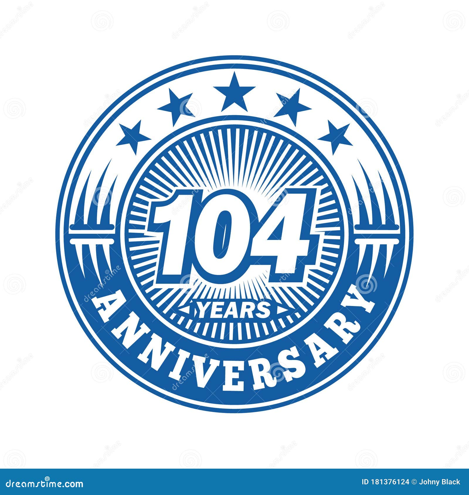 104 Years Anniversary Celebration. 104th Anniversary Logo Design ...