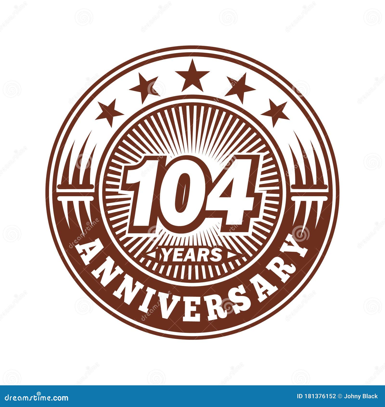 104 Years Anniversary Celebration. 104th Anniversary Logo Design ...