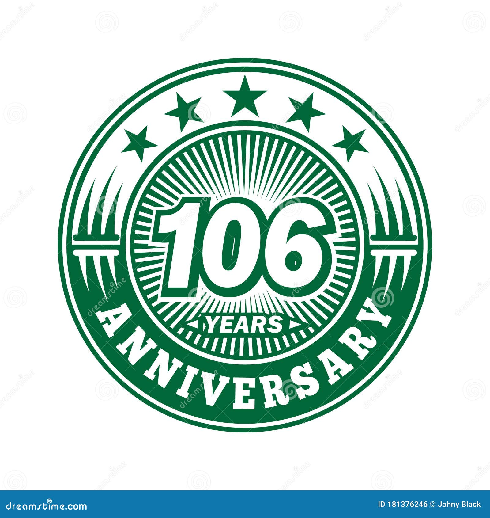 106 Years Anniversary Celebration. 106th Anniversary Logo Design ...