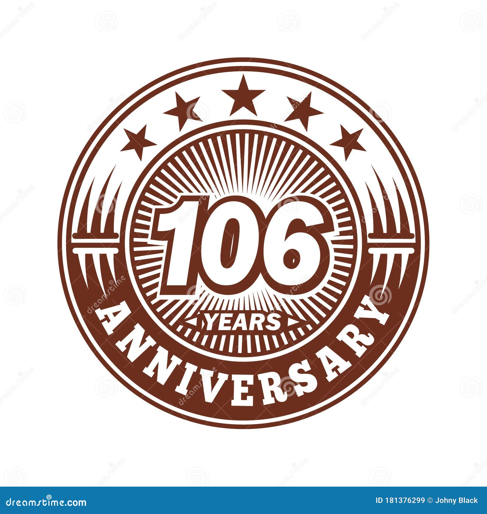 106 Years Anniversary Celebration. 106th Anniversary Logo Design ...
